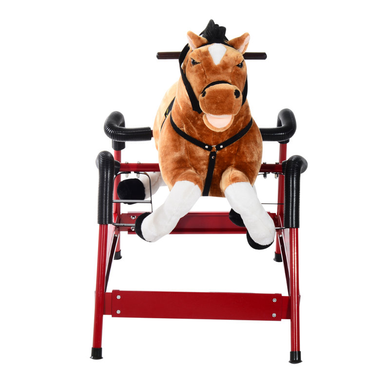 Qaba Kids Plush Spring Rocking Horse & Reviews | Wayfair