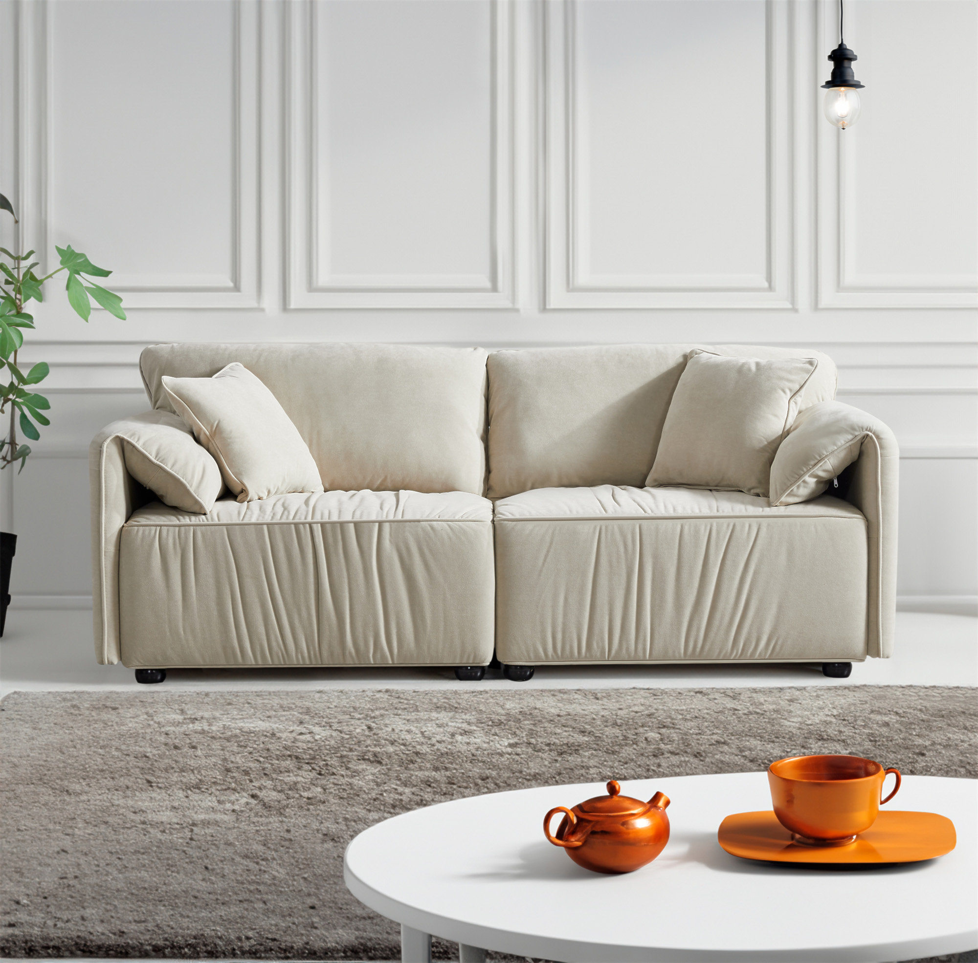 Latitude Run® 75.6"W Premium Cat Scratch Fabric -Durable And Safe ...