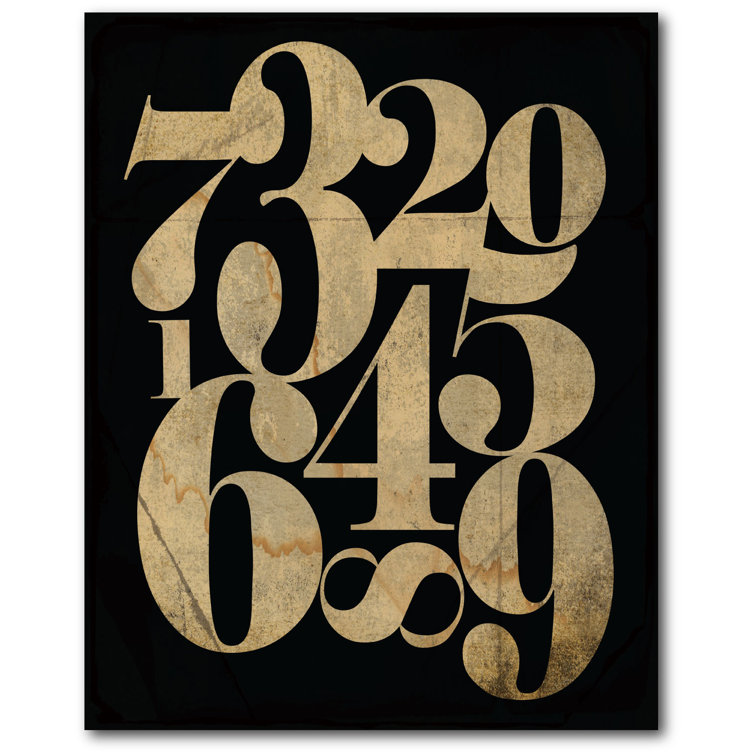 17 Stories Vintage Numbers On Canvas Print | Wayfair