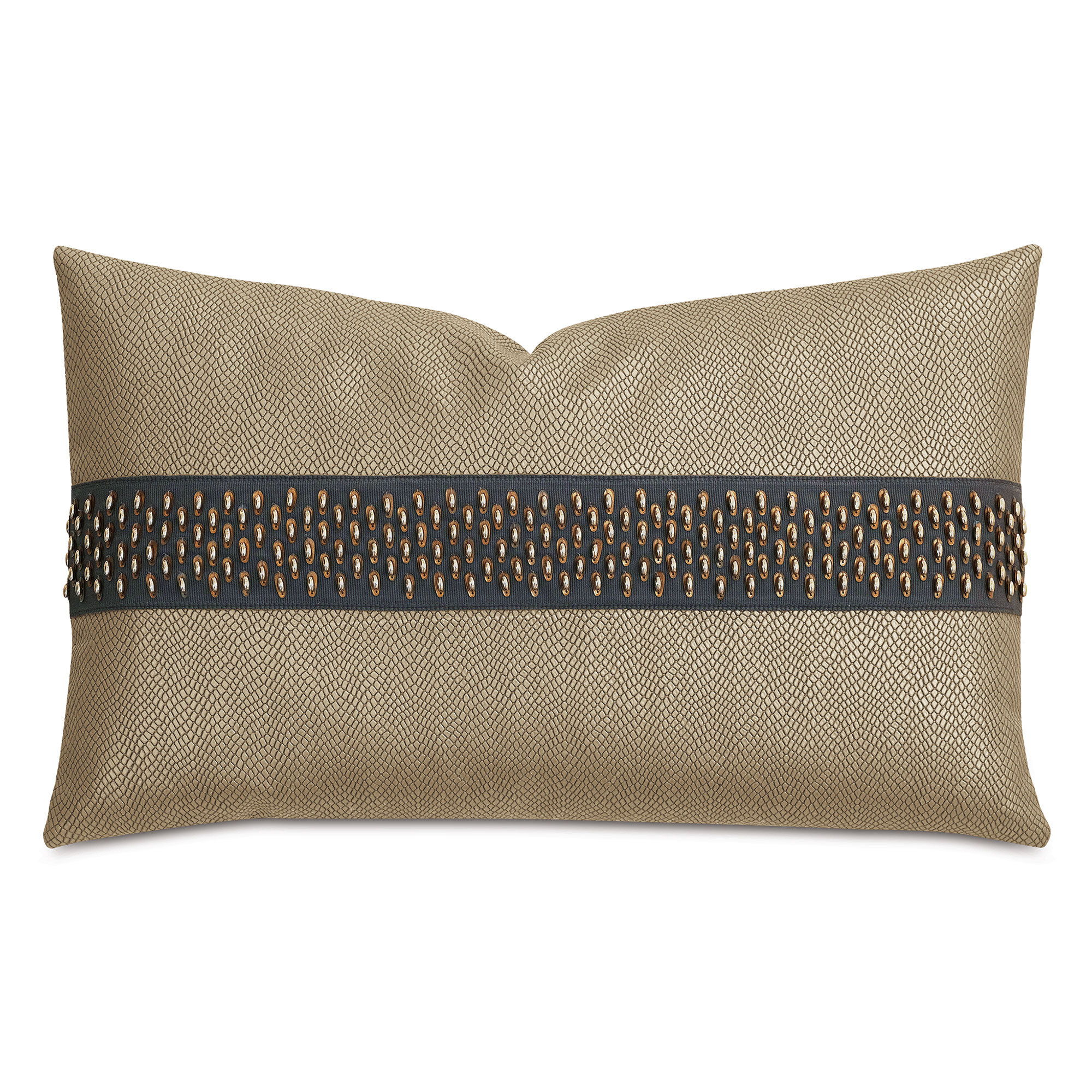 Eastern Accents Natalia Faux Leather Lumbar Rectangular Pillow Cover ...