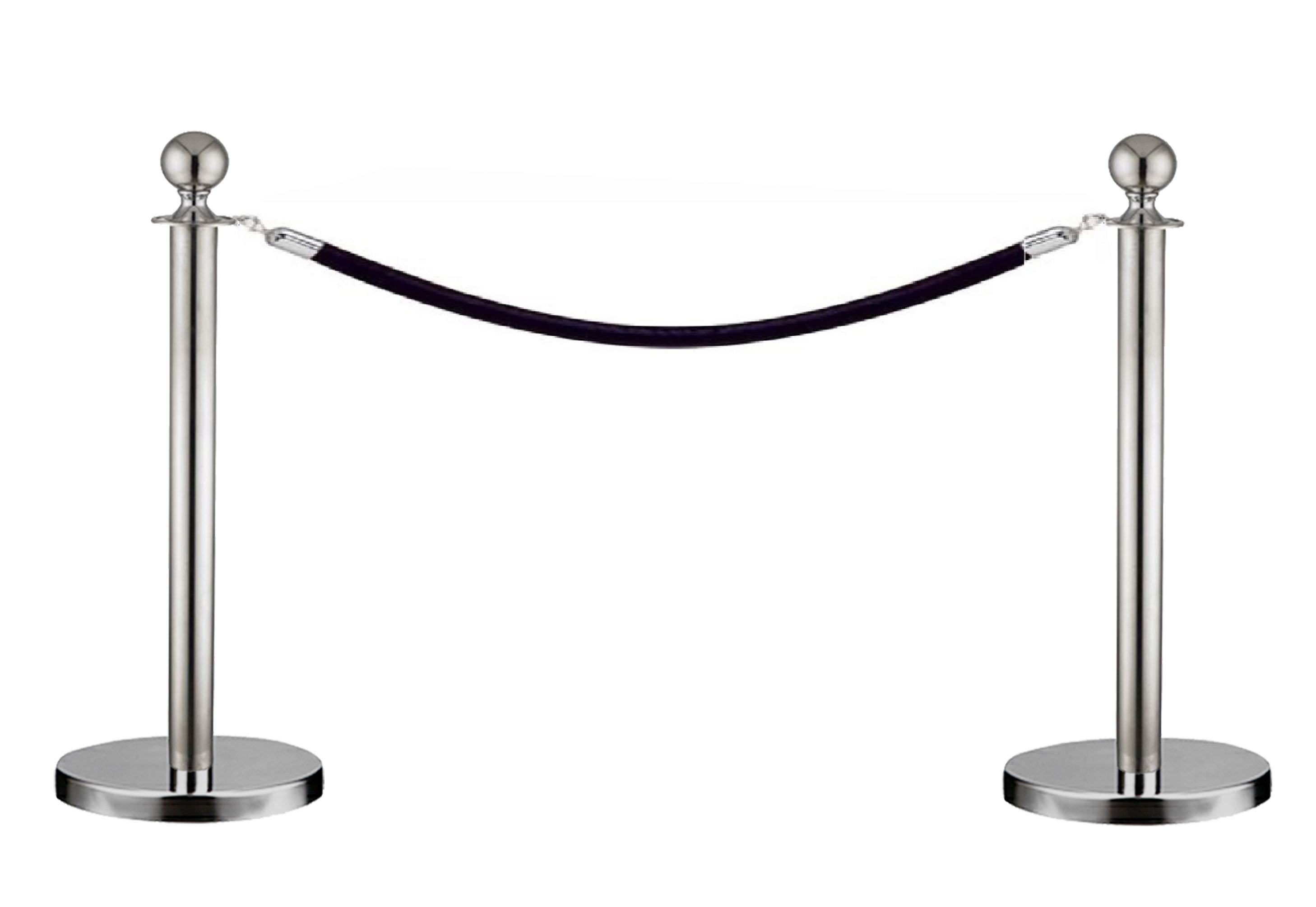 FixtureDisplays Crowd Control Stanchion Queue Barrier Post Chrome Crown ...