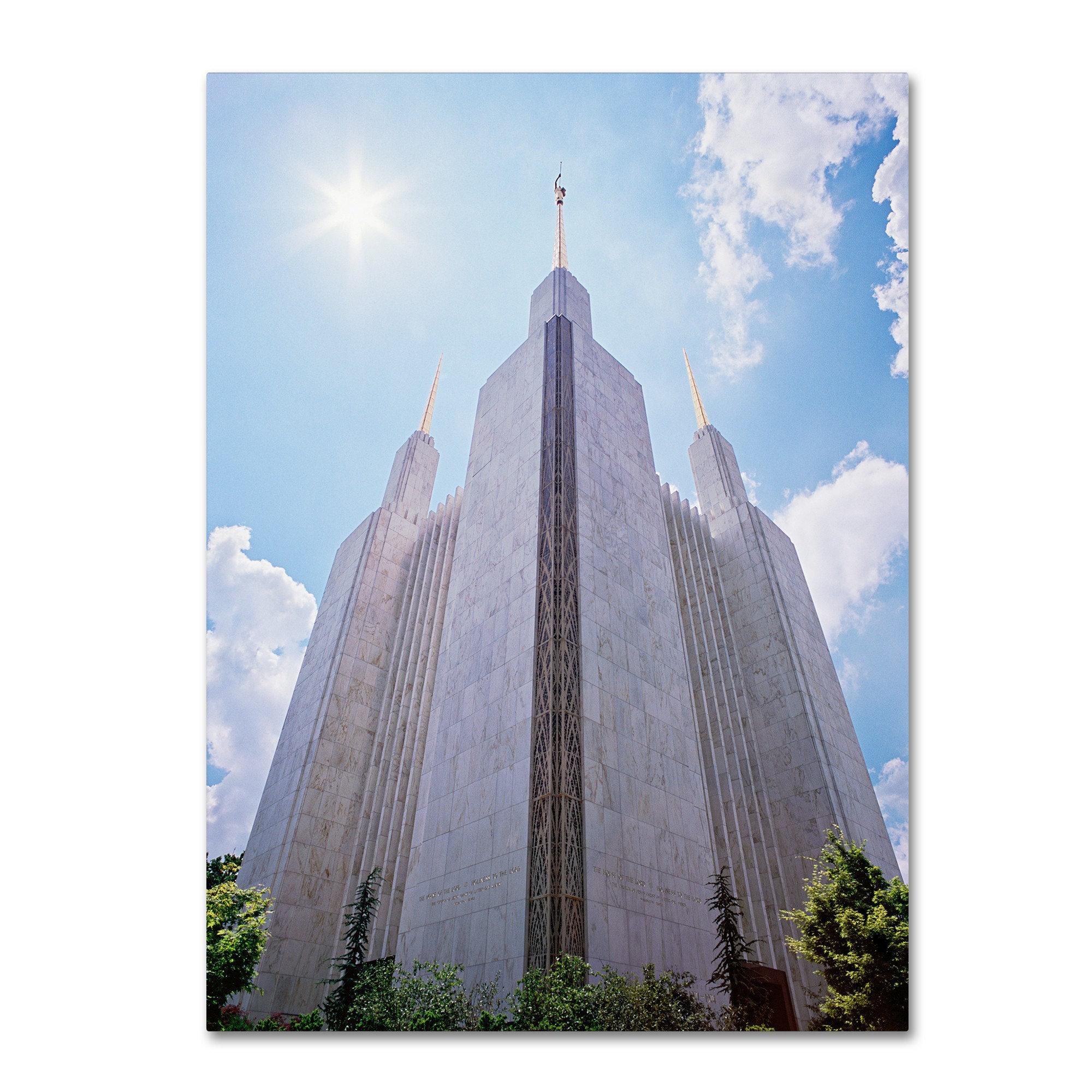 Orren Ellis 'LDS Temple under the Sun' Photographic Print on Wrapped ...