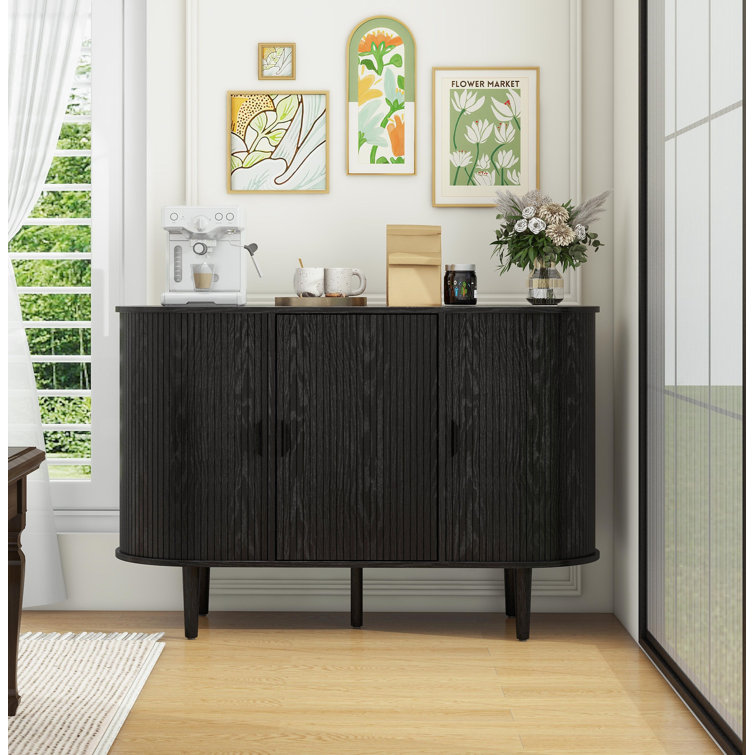 Novobey 3 door Buffet Cabinet,Large Storage Accent Cabniet with 3 door ...