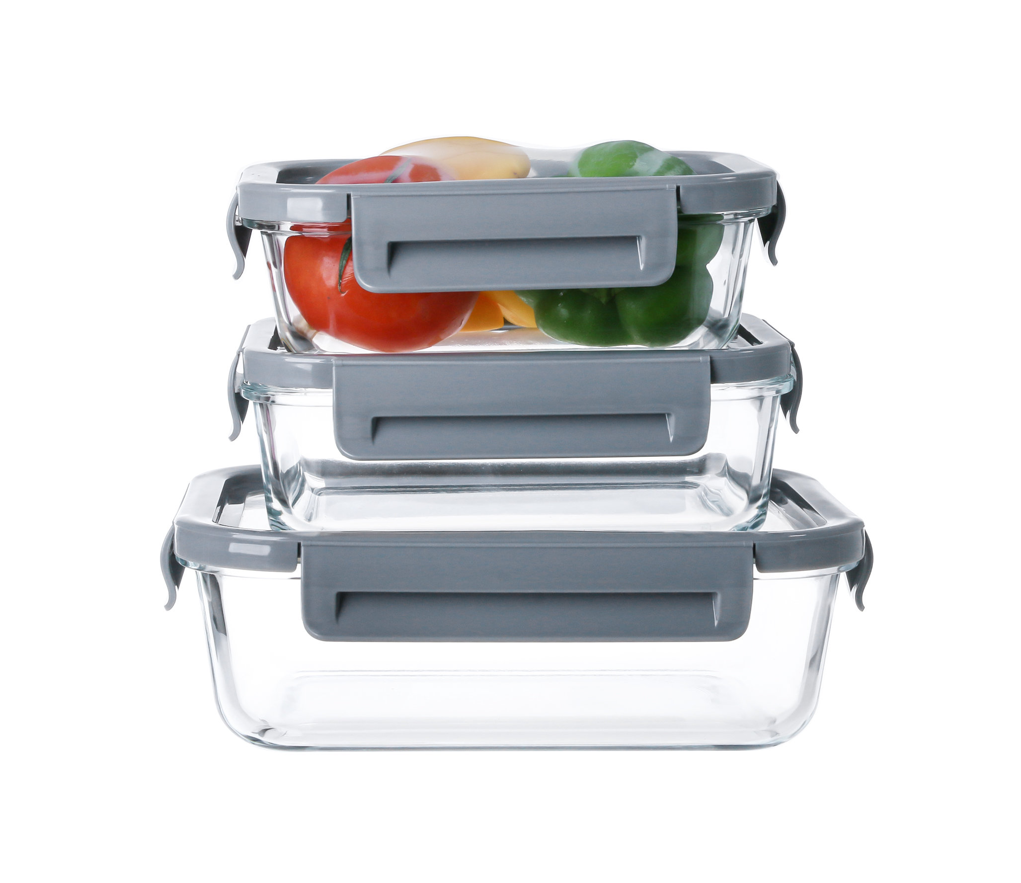 Prep & Savour Patternsin Food Storage Container Set Silicone Flexi Lid ...