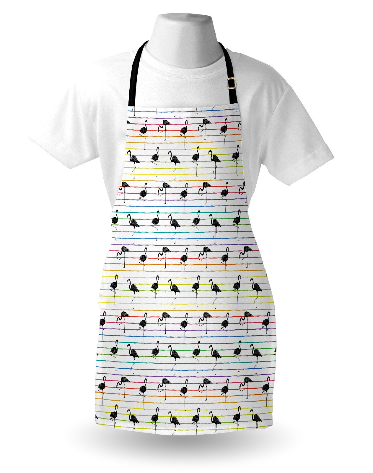 Dakota Fields Flamingo Apron Unisex Exotic Birds Rainbow Lines Adult ...