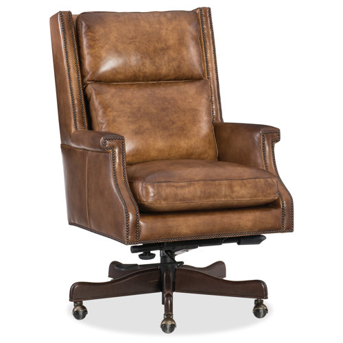 Genuine Leather Office Chairs You'll Love | Wayfair