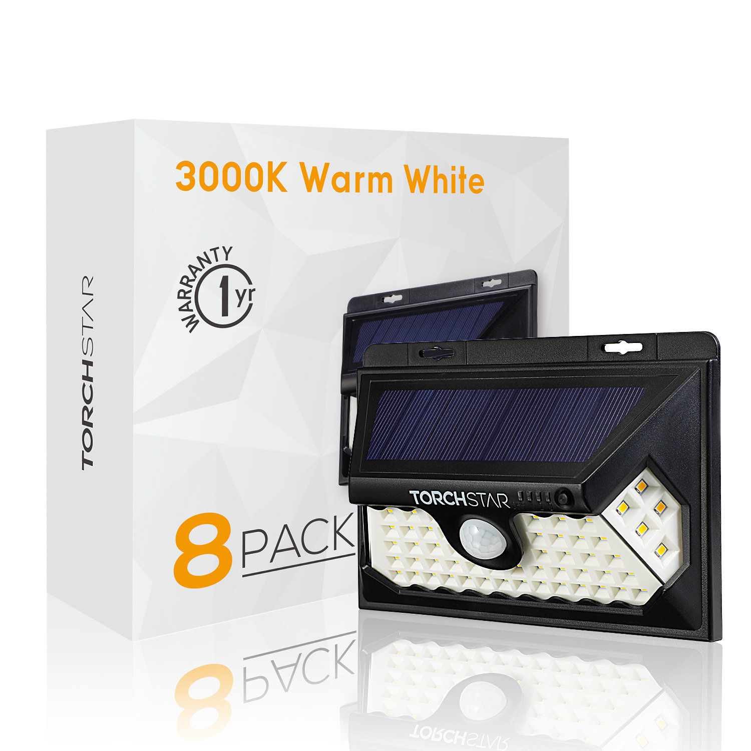 TORCHSTAR LED Solar Flood Light, Sensor Security Wall Light Dusk to ...