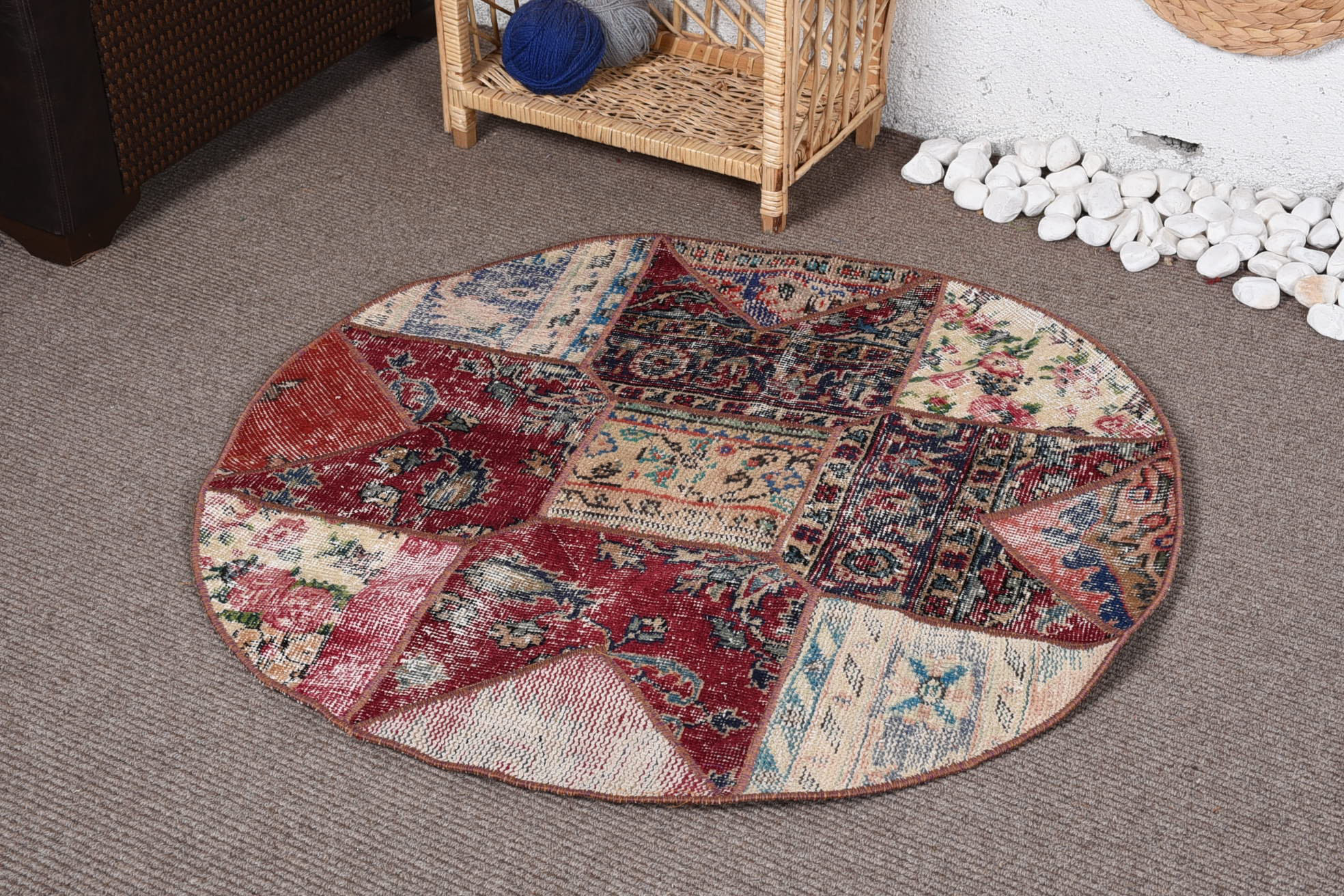 Isabelline Handwoven Rug, 3.3x3.3 ft Small Rugs, Turkish Rugs, Vintage ...