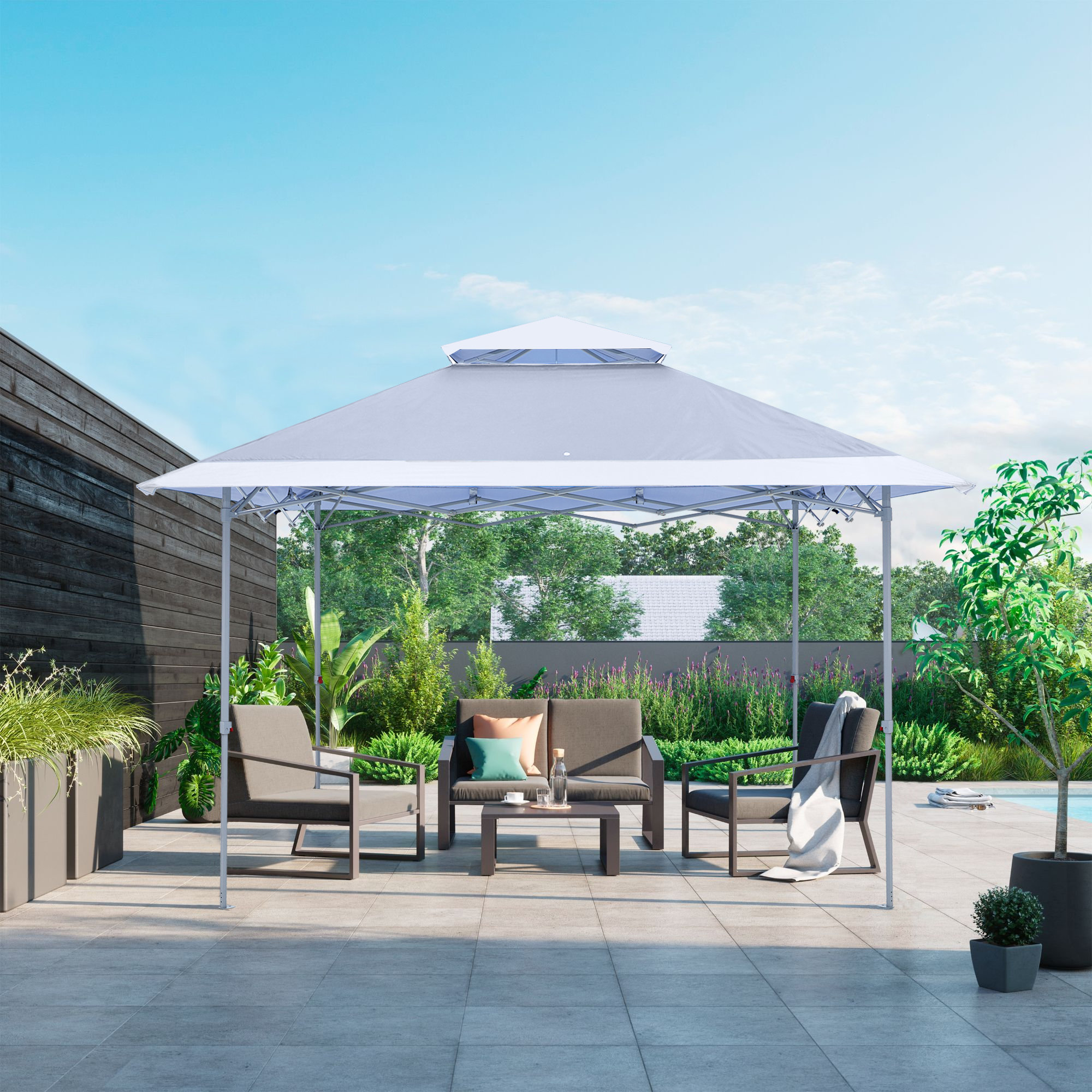 ABCCANOPY 13 Ft. W x 13 Ft. D Steel Pop-Up Canopy The Pop-Up Canopies ...