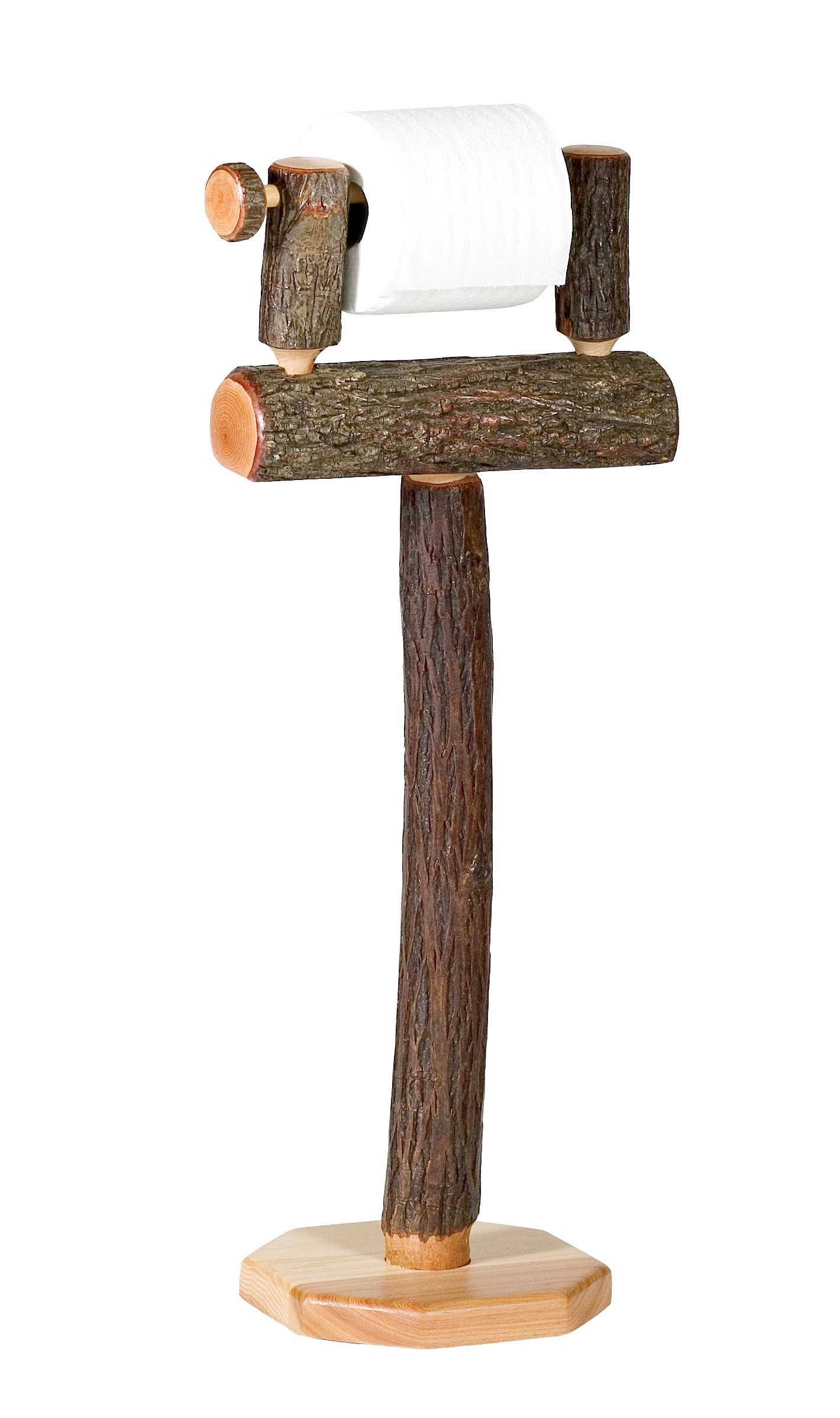 Fireside Lodge Hickory Free Standing Toilet Paper Holder | Wayfair