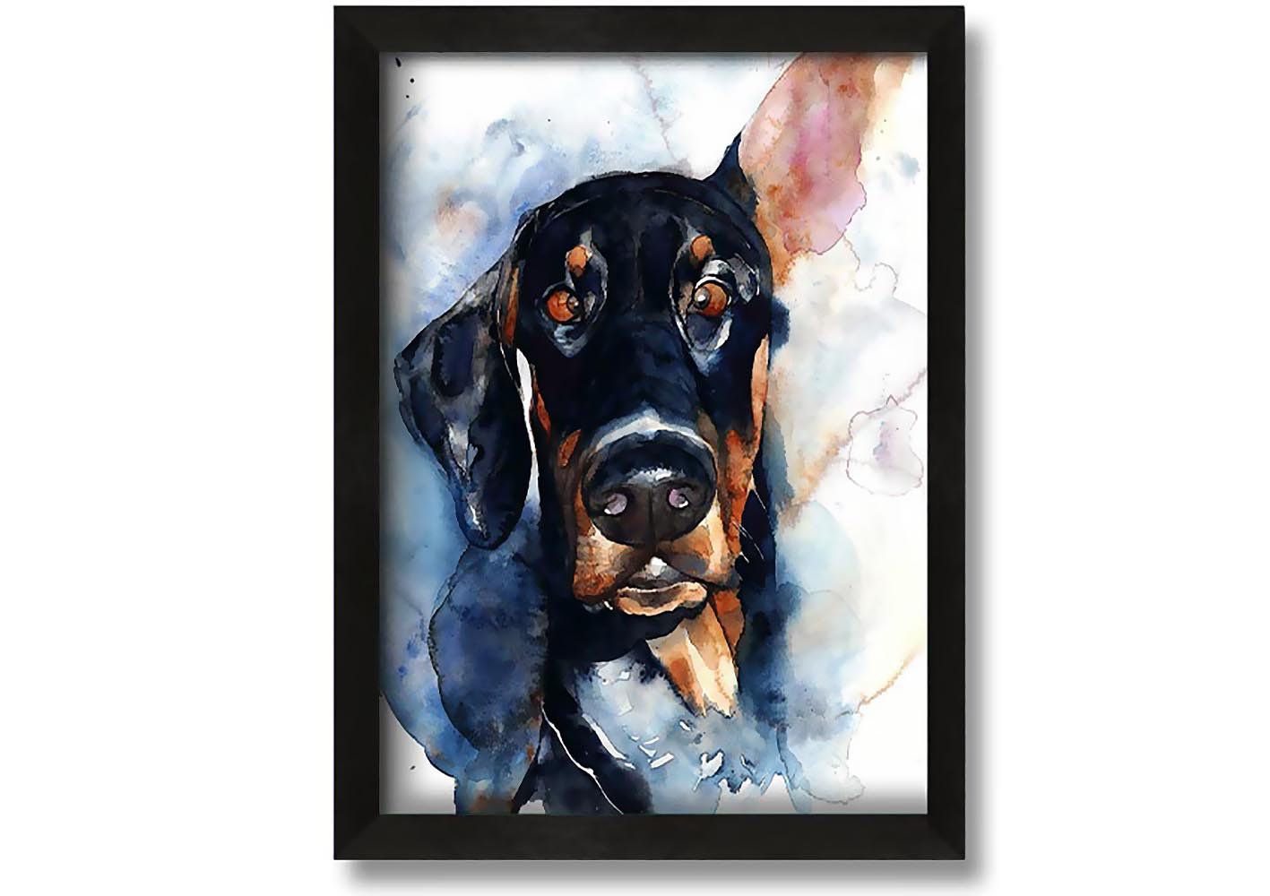 ClassicLiving Doppy Dalmation Dog - Picture Frame Painting on Canvas ...