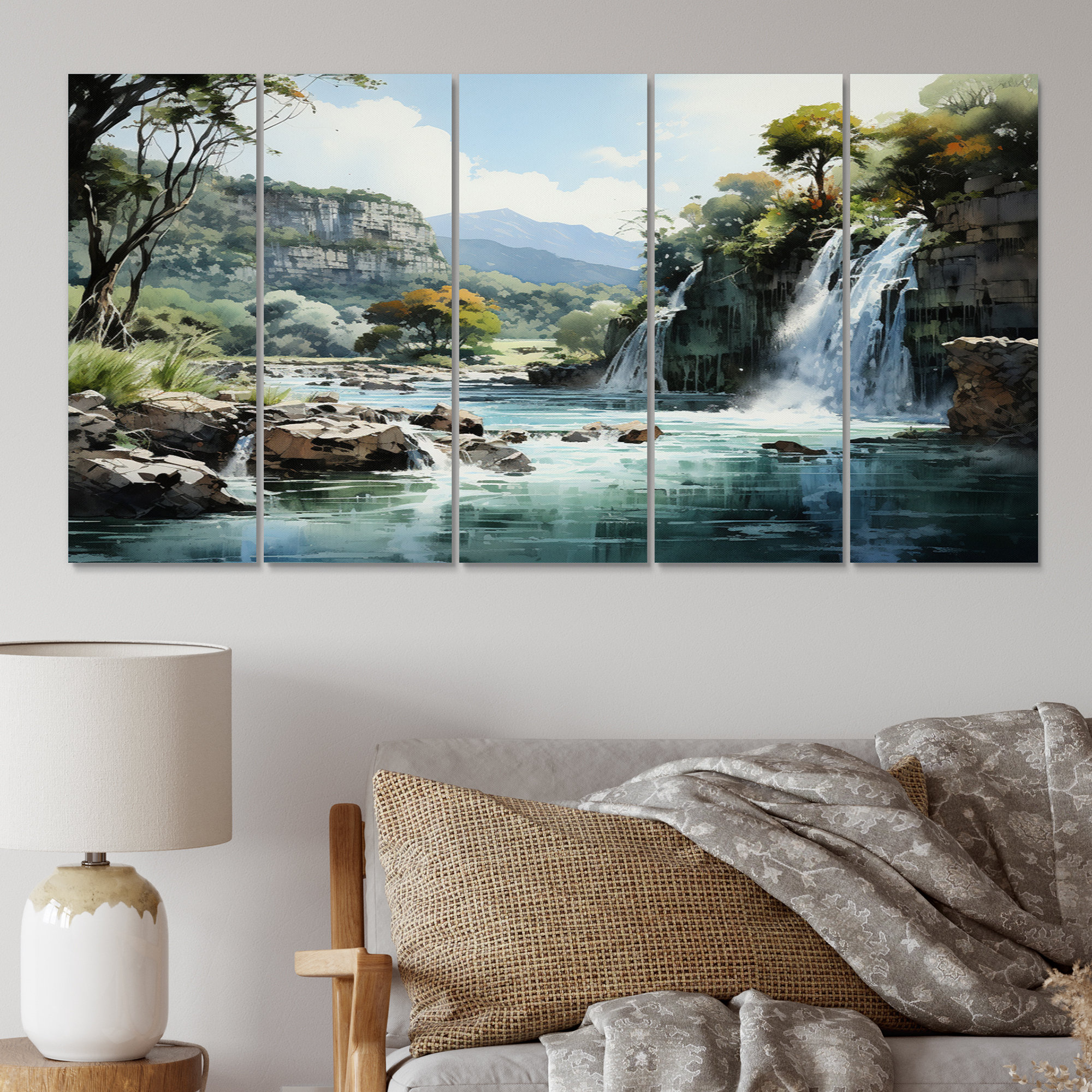 Millwood Pines Vietnam Waterfalls Silver Cascade I - Landscapes Wall ...