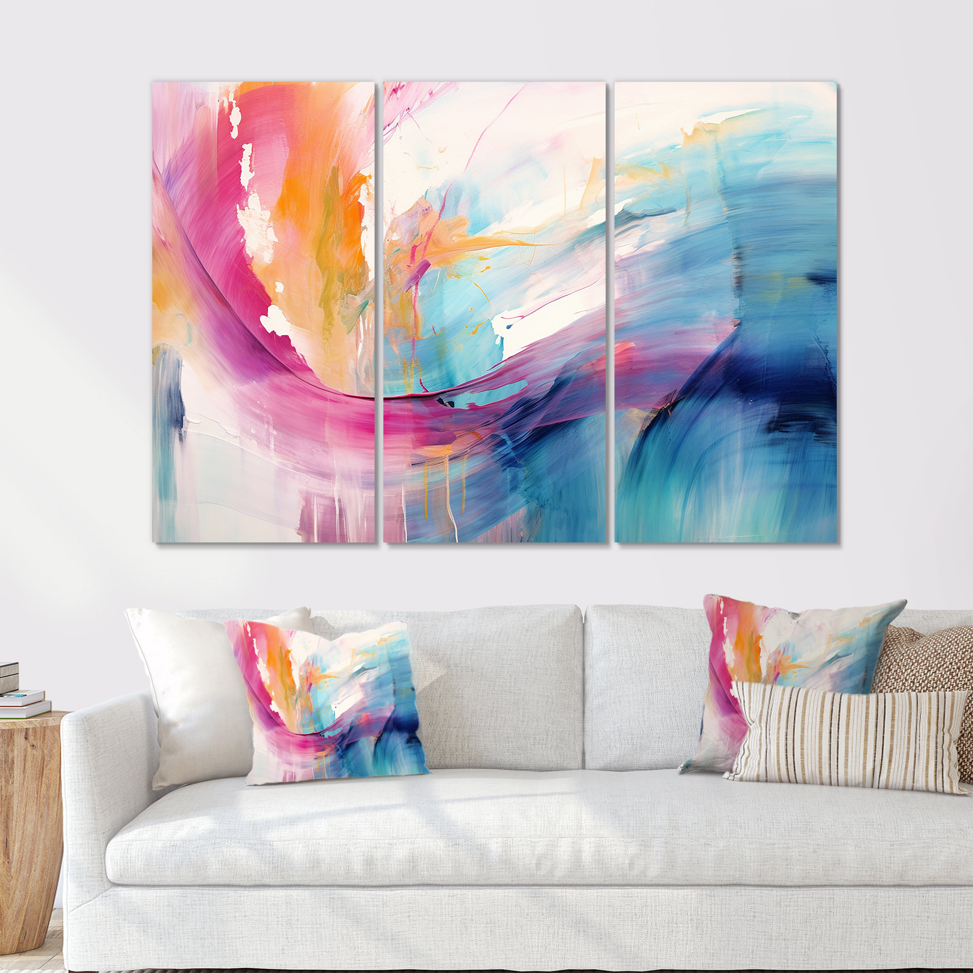 Ivy Bronx Vibrant Waves Miami Sunset III - Waves Wall Art Print Set ...