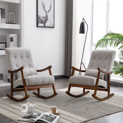 VIBORZ Solid Wood Rocking Chair | Wayfair