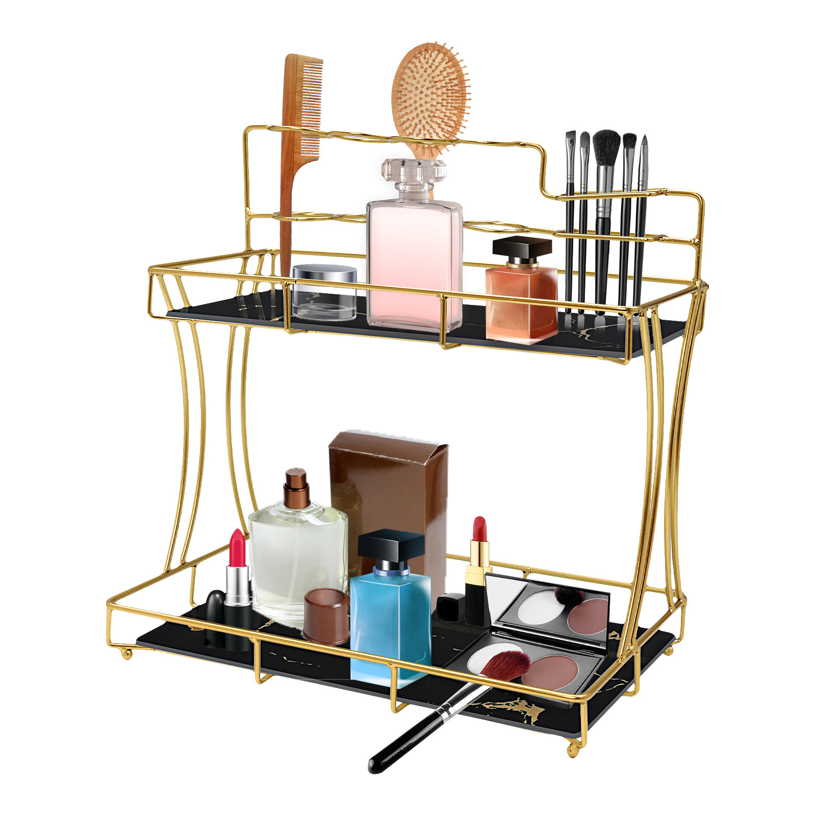 Mercer41 Nesper 2 Tier Countertop Bathroom Organizer Rack | Wayfair