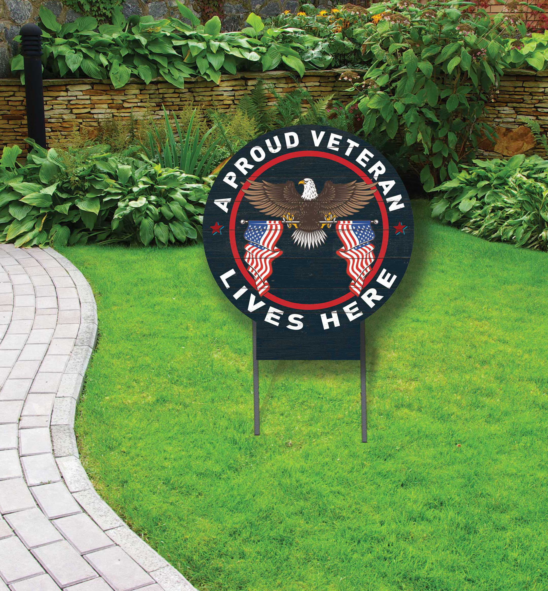 Trinx Circle Proud Veteran Garden Sign | Wayfair