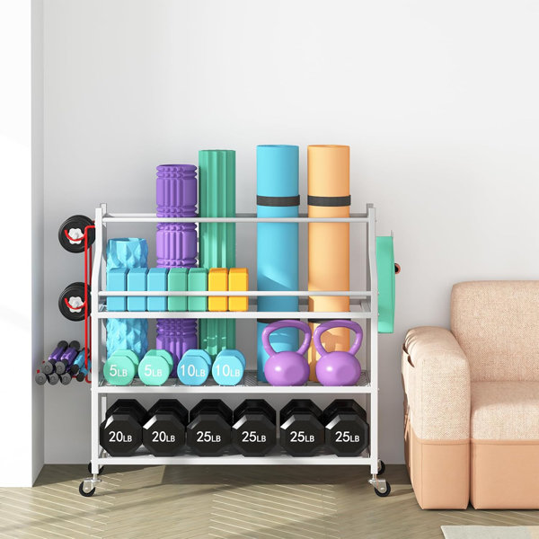 WFX Utility™ Yoga Mat Storage Rack Cart,Home Gym Multifunctional ...