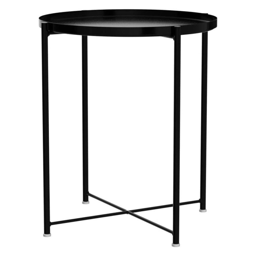 Latitude Run® Tray End Table, Round Accent Coffee Side Table, Anti-Rust ...