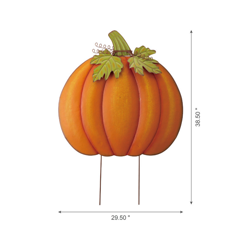 Jetlink Crafts Big And Bold Fall Autumn Metal Pumpkin Yard Stake ...