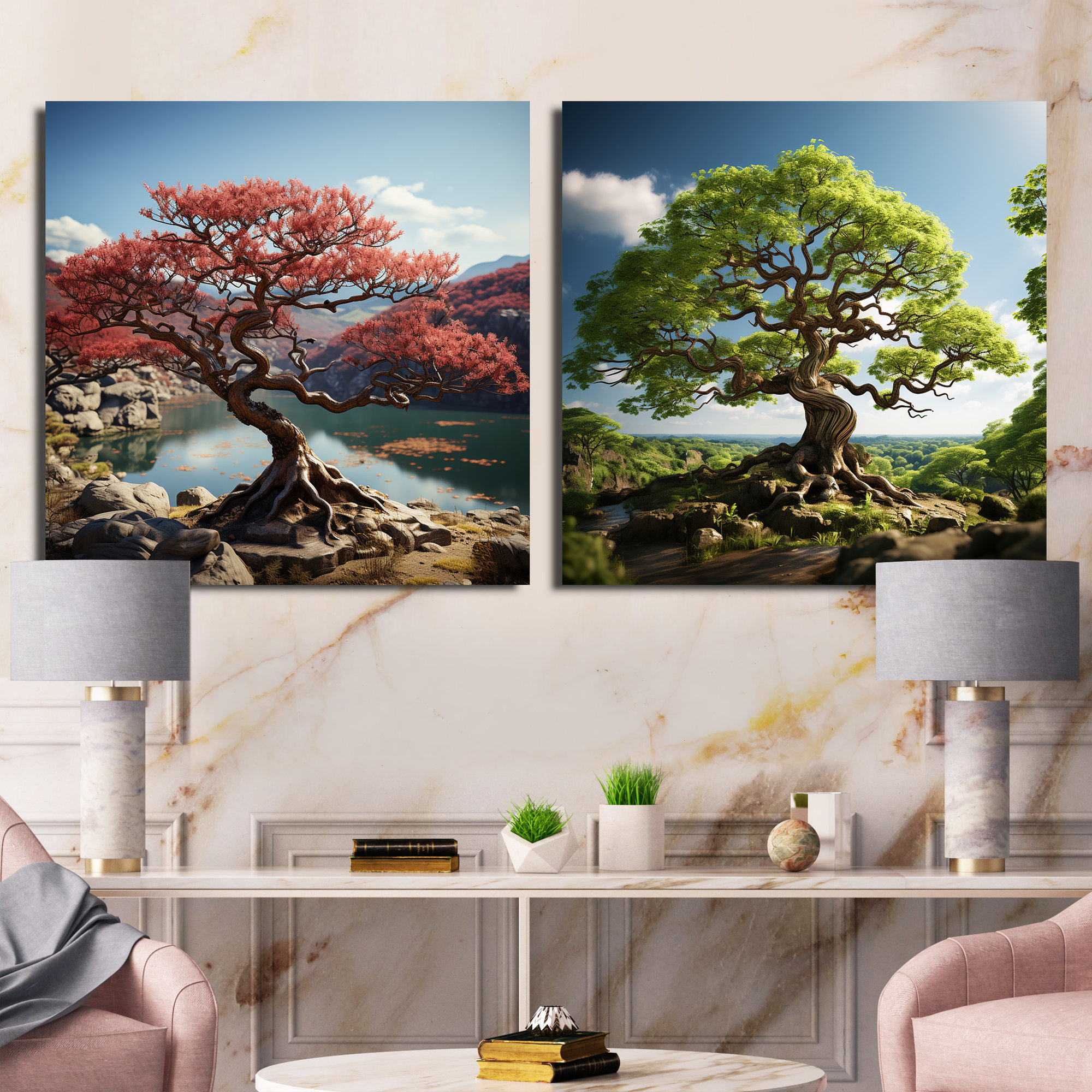 Red Barrel Studio Maple Tree With Graceful Curves - Tree Maple Square ...