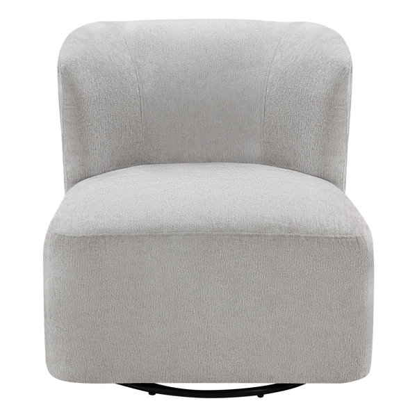 Latitude Run® 28" Wide Mid-Century Modern Boho Wing Back Swivel Chair ...