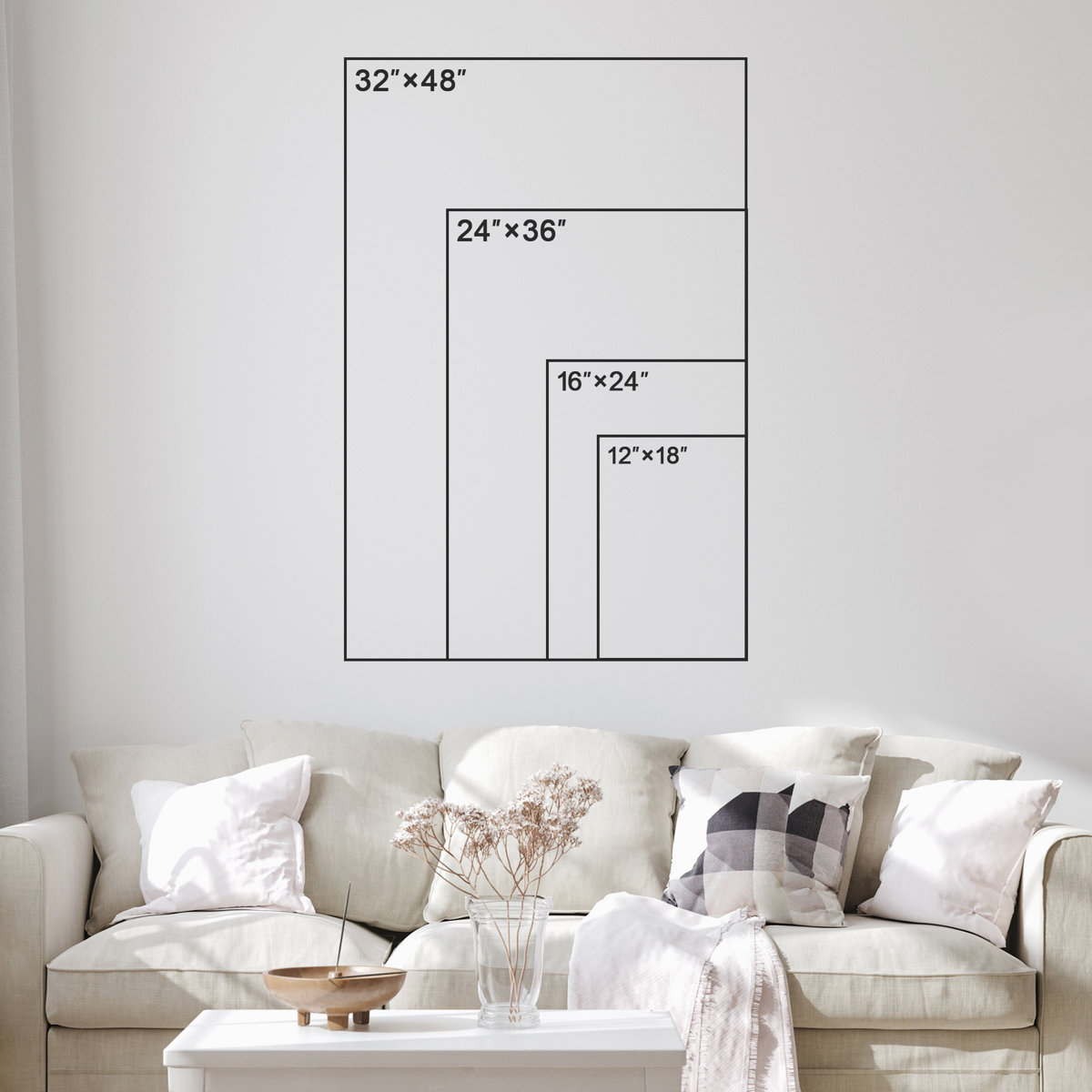 IDEA4WALL " Translucent Leaves I " Plant Vein Rustic Large Framed ...