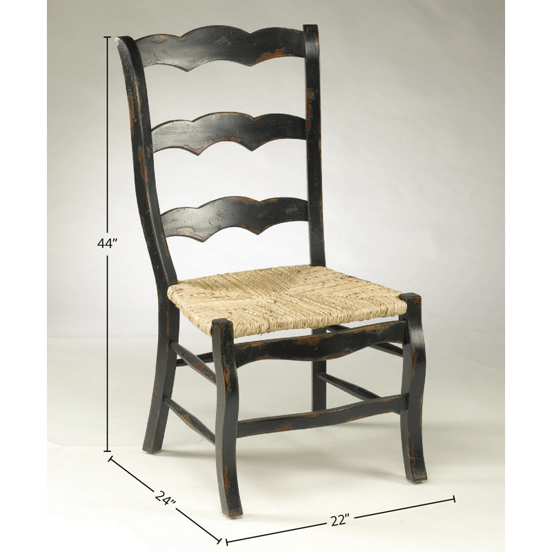 Rosalind Wheeler Dairis Solid Wood Ladder Back Side Chair | Wayfair