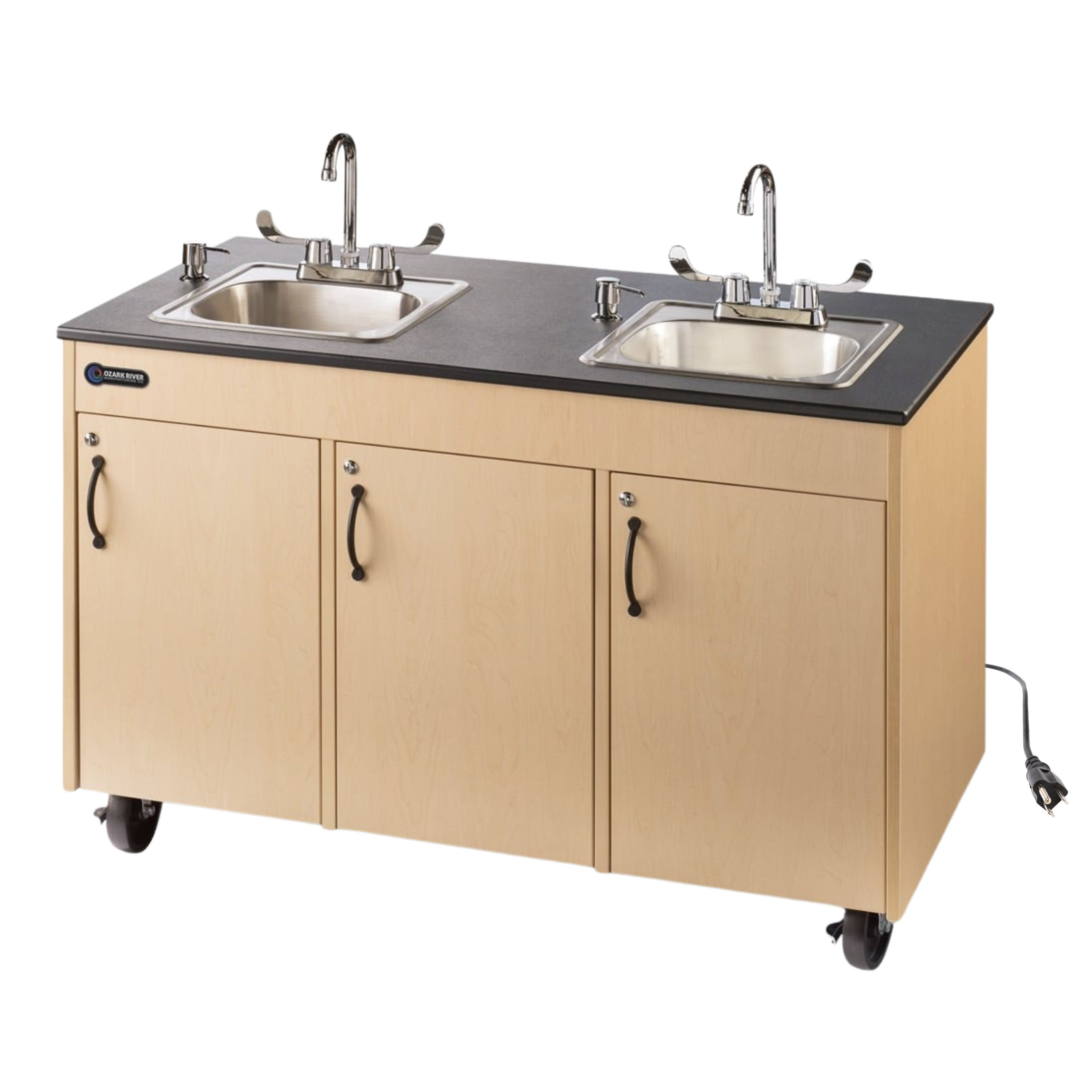 Ozark River Portable Sinks Lil' Delux, Child Height Double Basin Hot ...