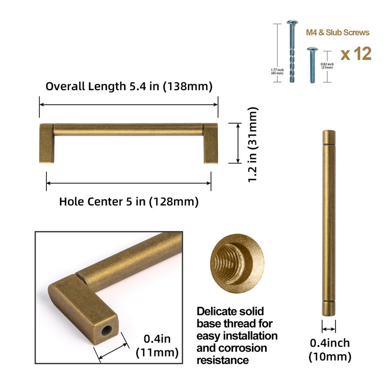 MECANS 5" Center Bar/Handle Pull Multipack | Wayfair