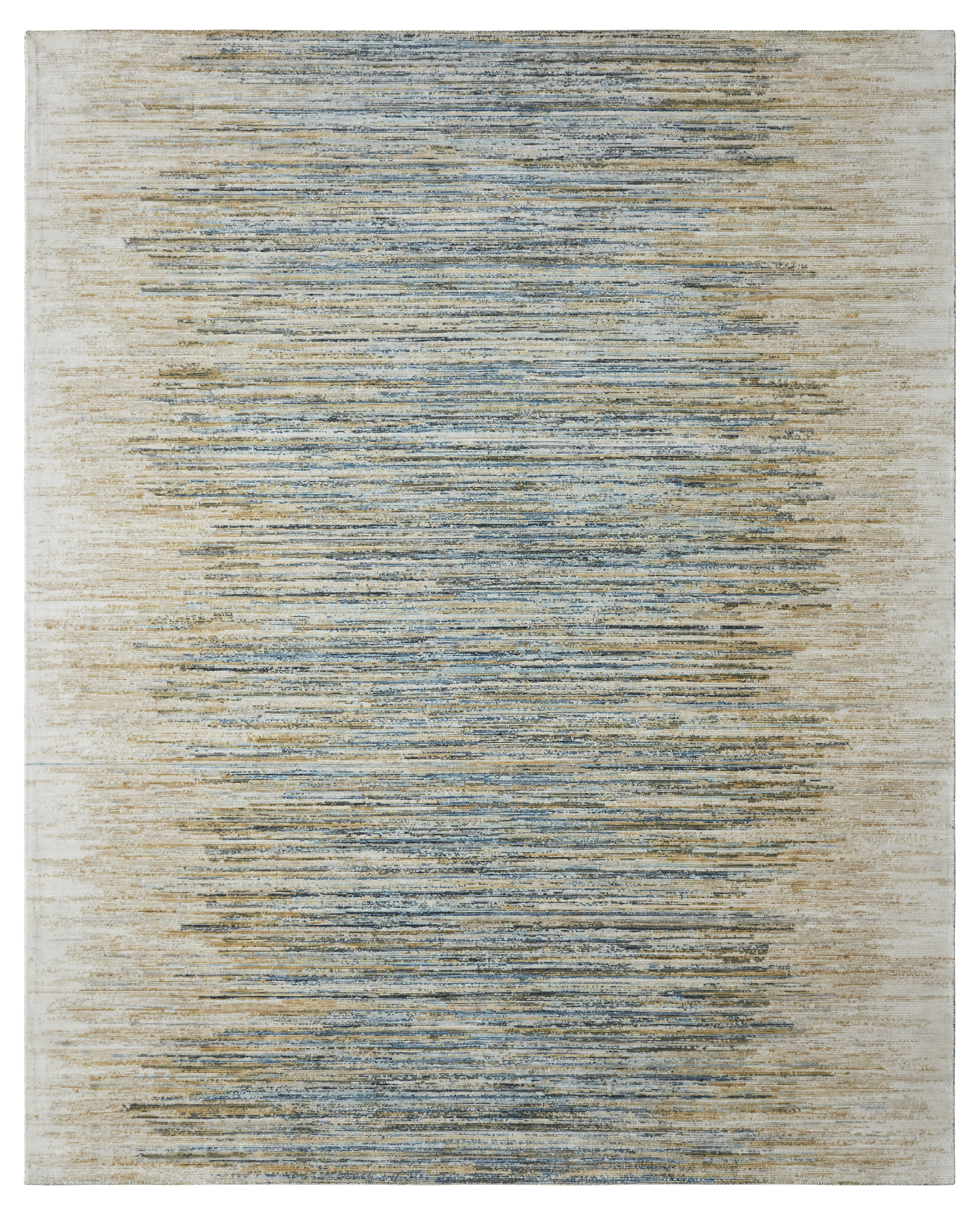 17 Stories Berglind Striped Power Loom Machine Woven Wool Area Rug in ...