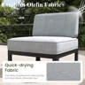 Layinsun 11 Pieces Modern Aluminum Patio Furniture Set With Fire Table ...