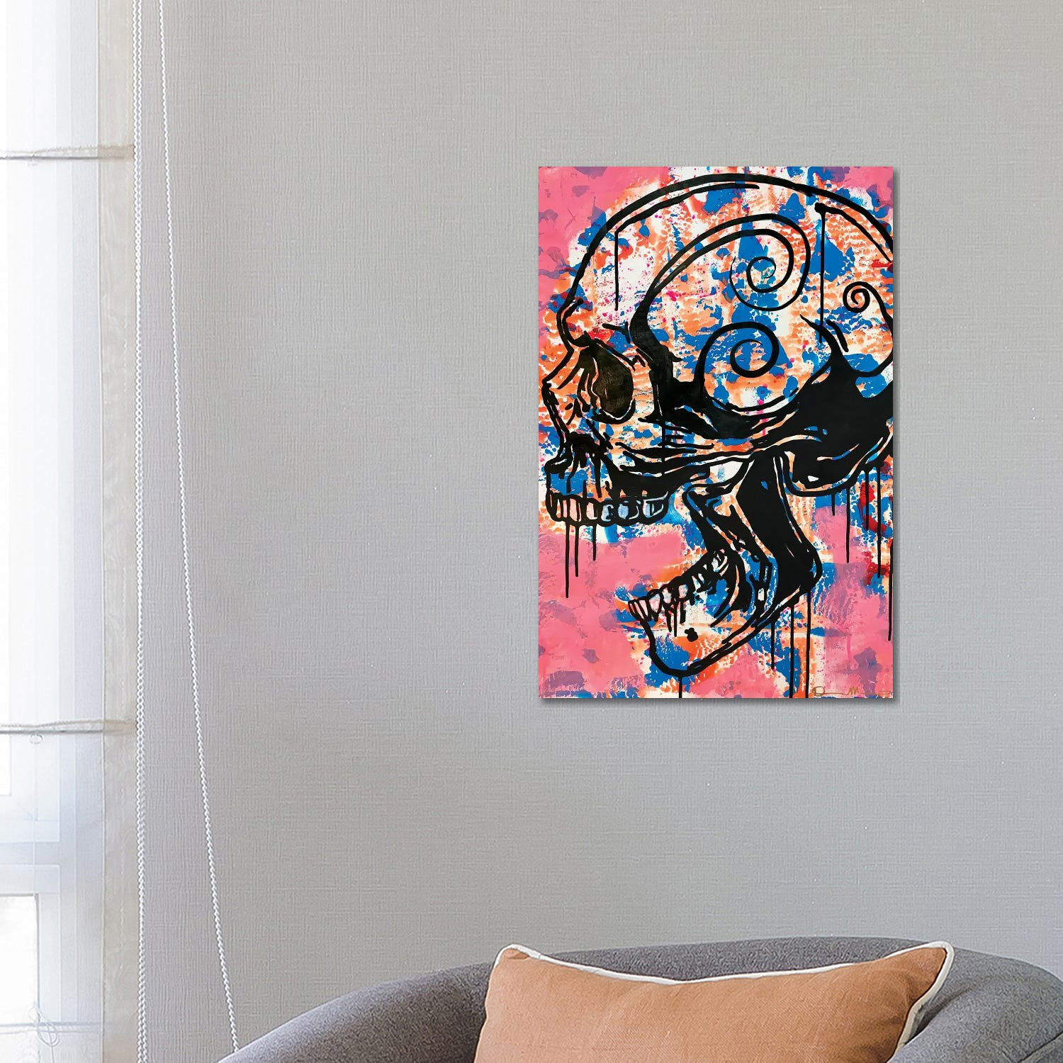 Happy Larry Screaming Skull I - Art Prints on Canvas | Wayfair.co.uk