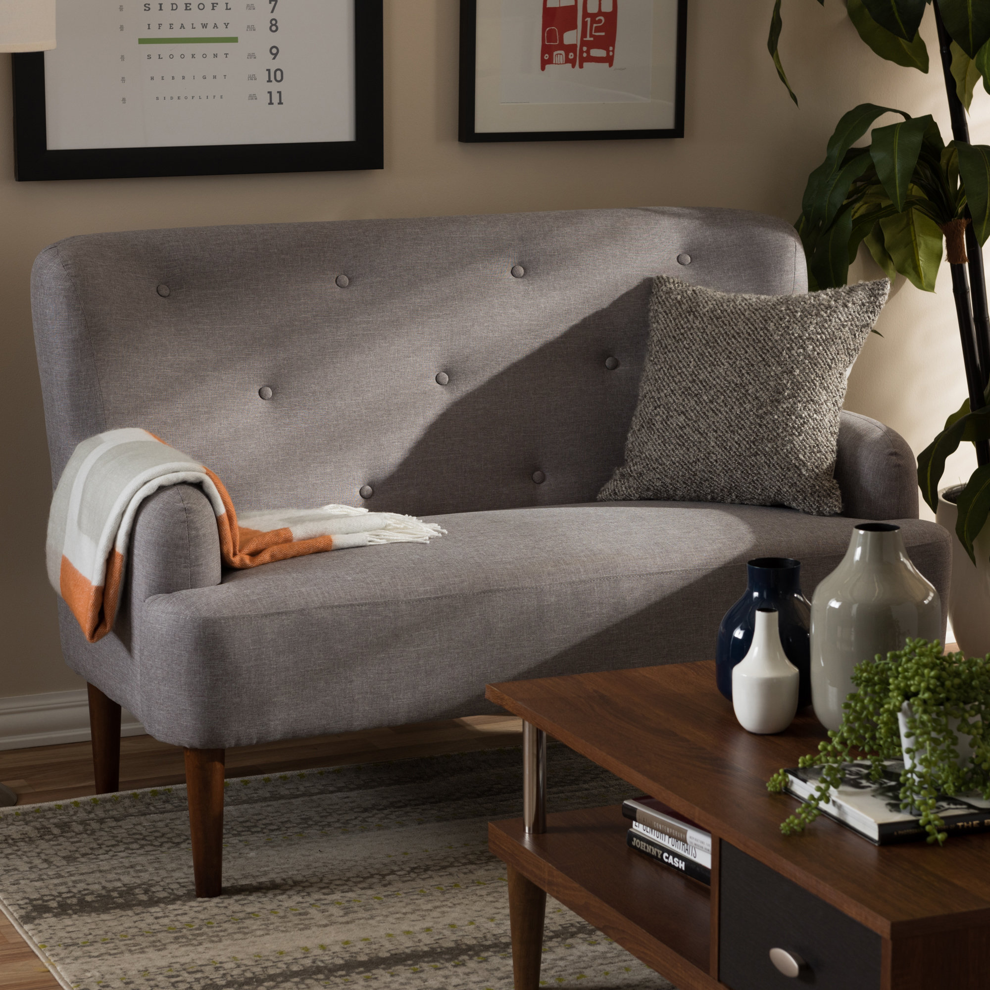 George Oliver Colella 52.36" Recessed Arm Loveseat | Wayfair