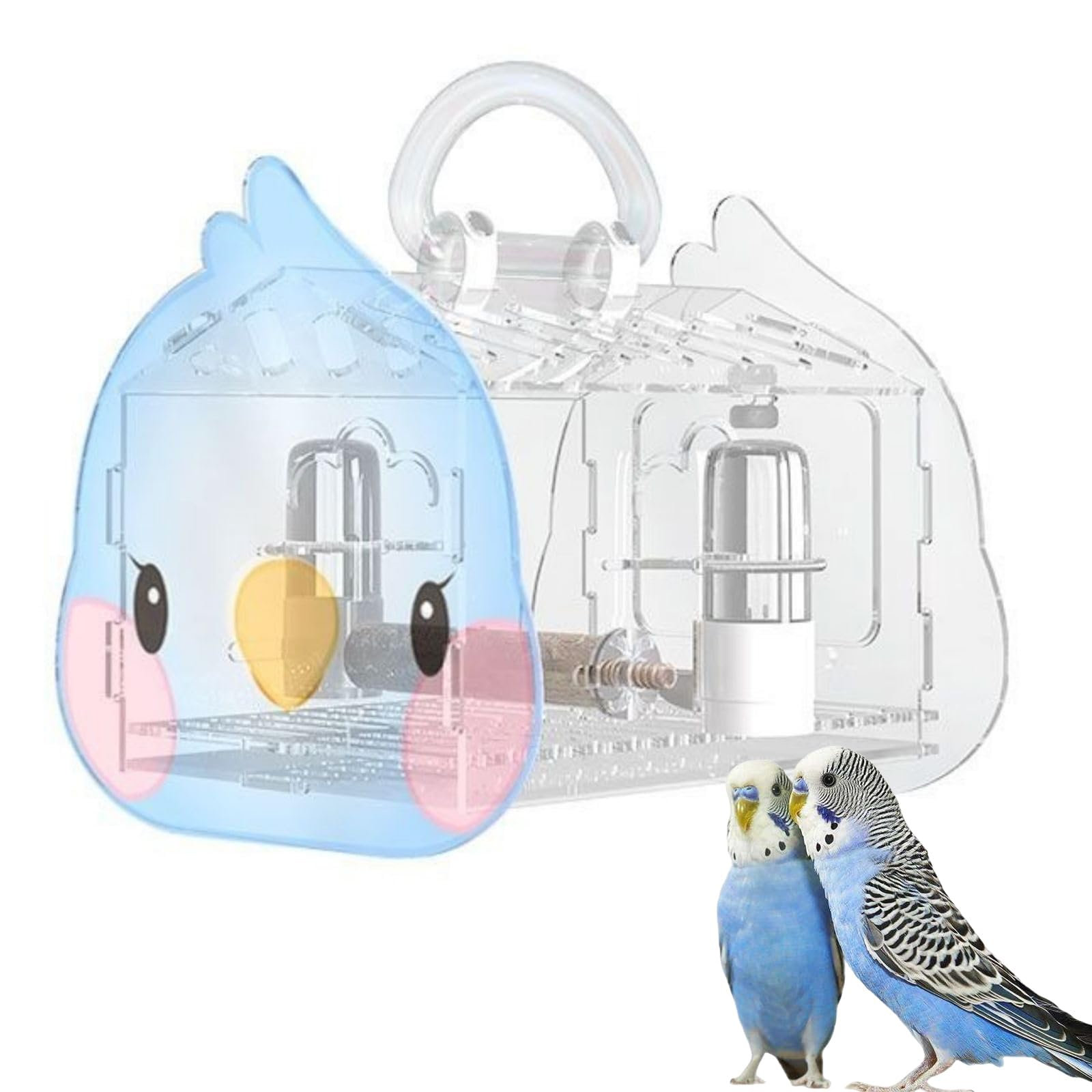 Tucker Murphy Pet™ Small Bird Carrier Travel Cage Transparent Parakeet ...