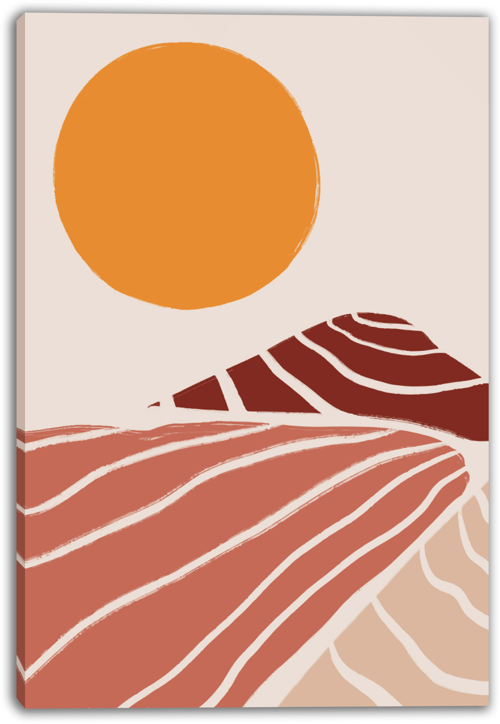 Loon Peak® Desert Sunset Abstract Canvas Wrapped Wall Art | Wayfair