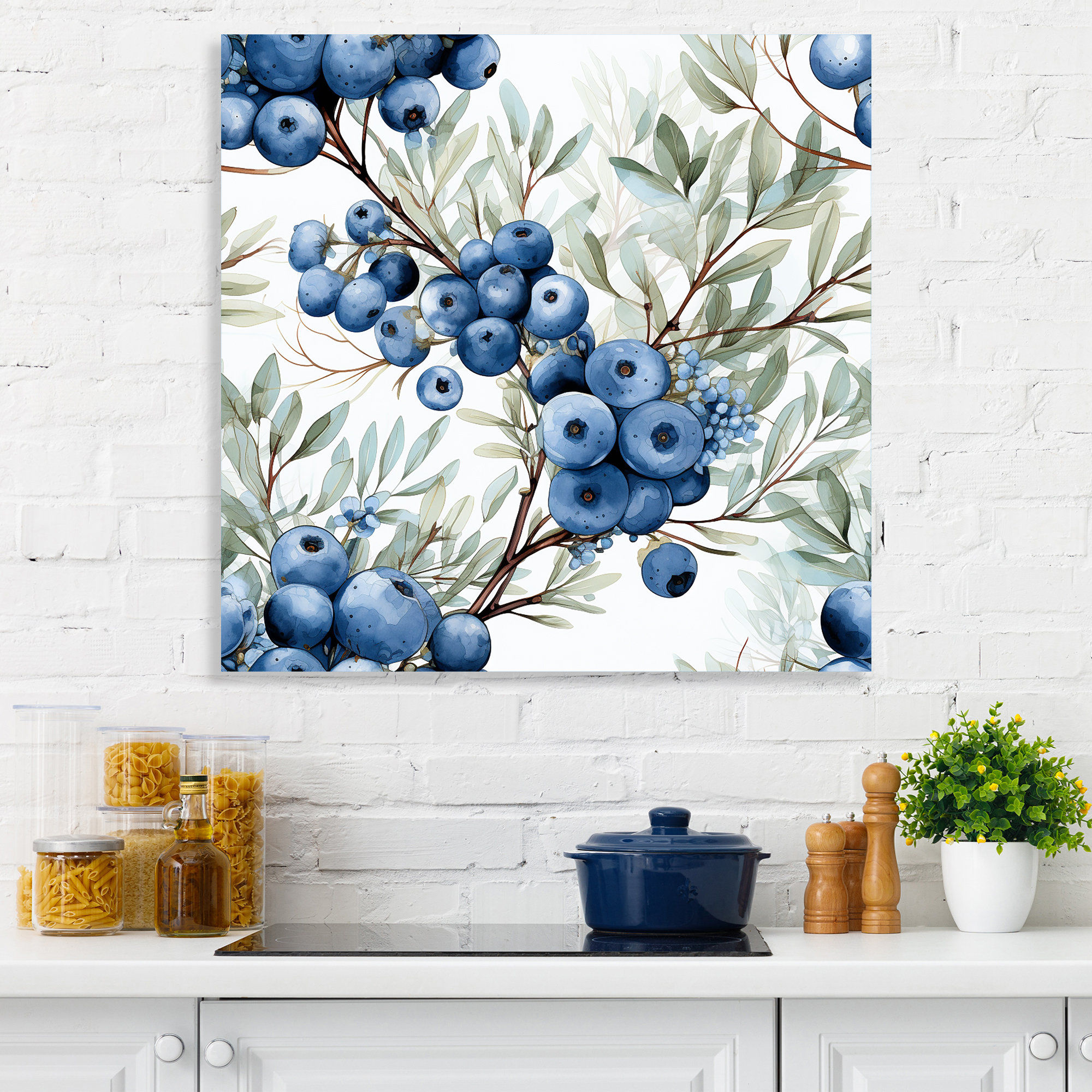 Winston Porter Winter Berry Blueberry Grove I - Fruits Wall Art | Wayfair
