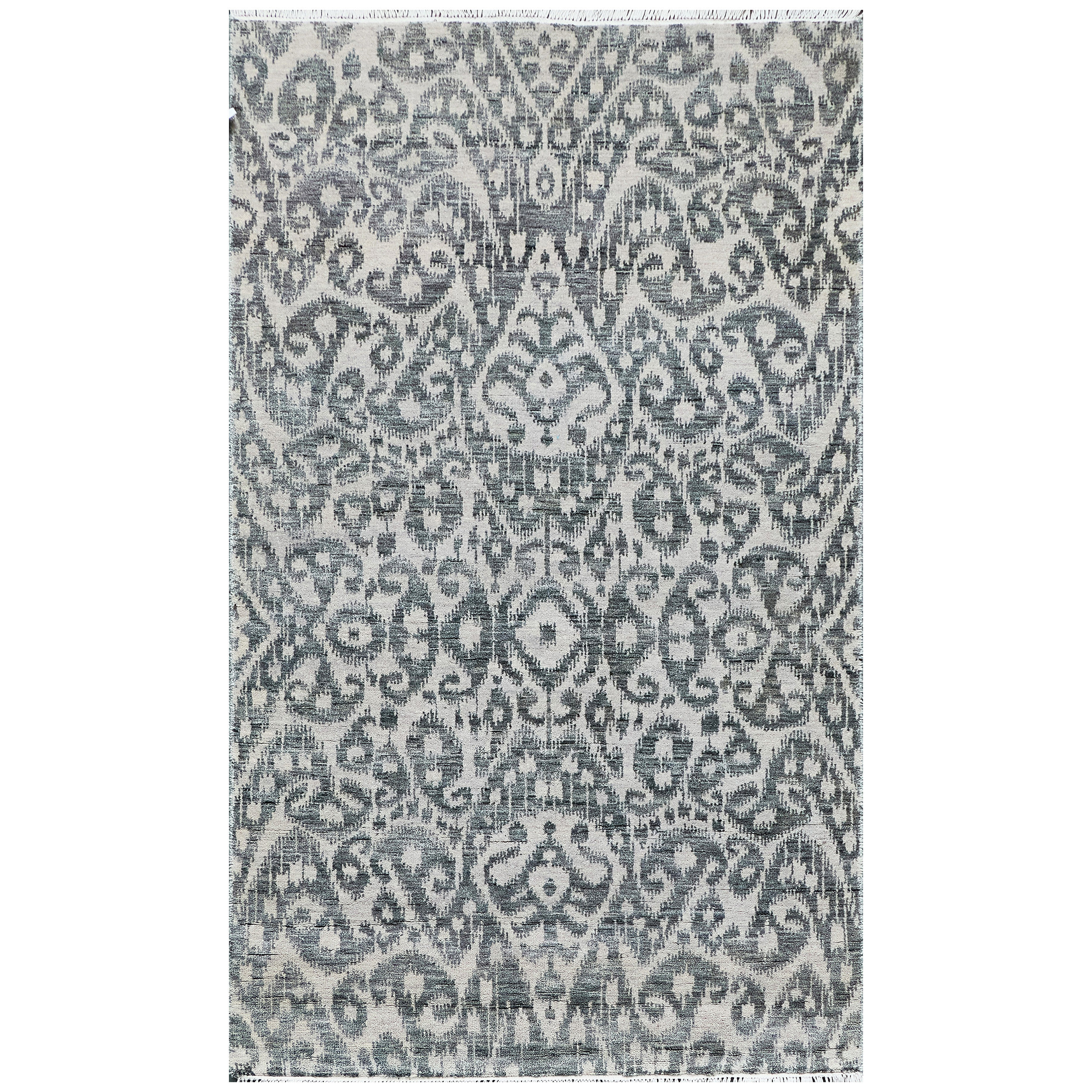Bokara Rug Co., Inc. High-Quality Hand-Knotted Silver And Black Area ...