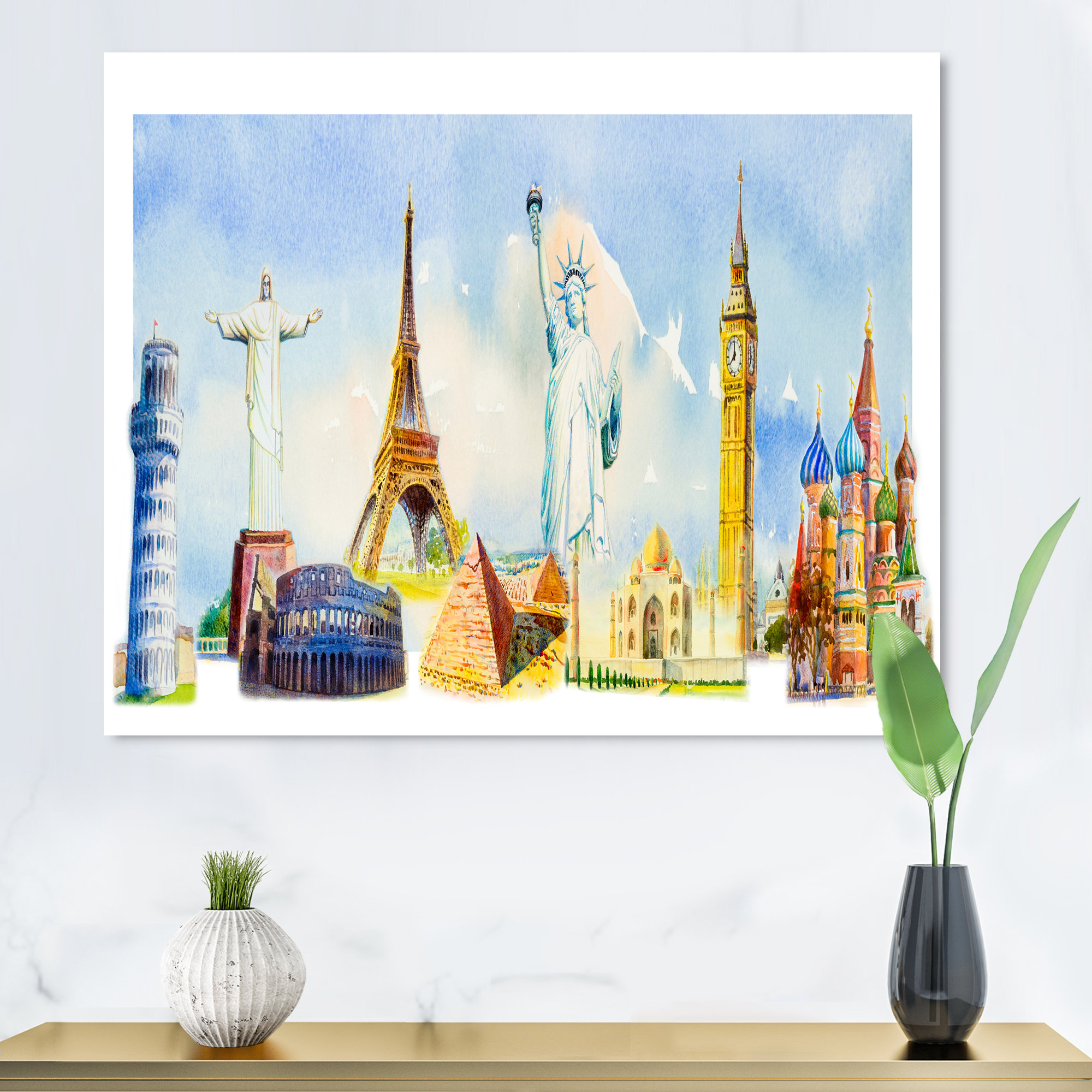 Millwood Pines Famous Landmarks Of The World IV - Floater Frame Print ...