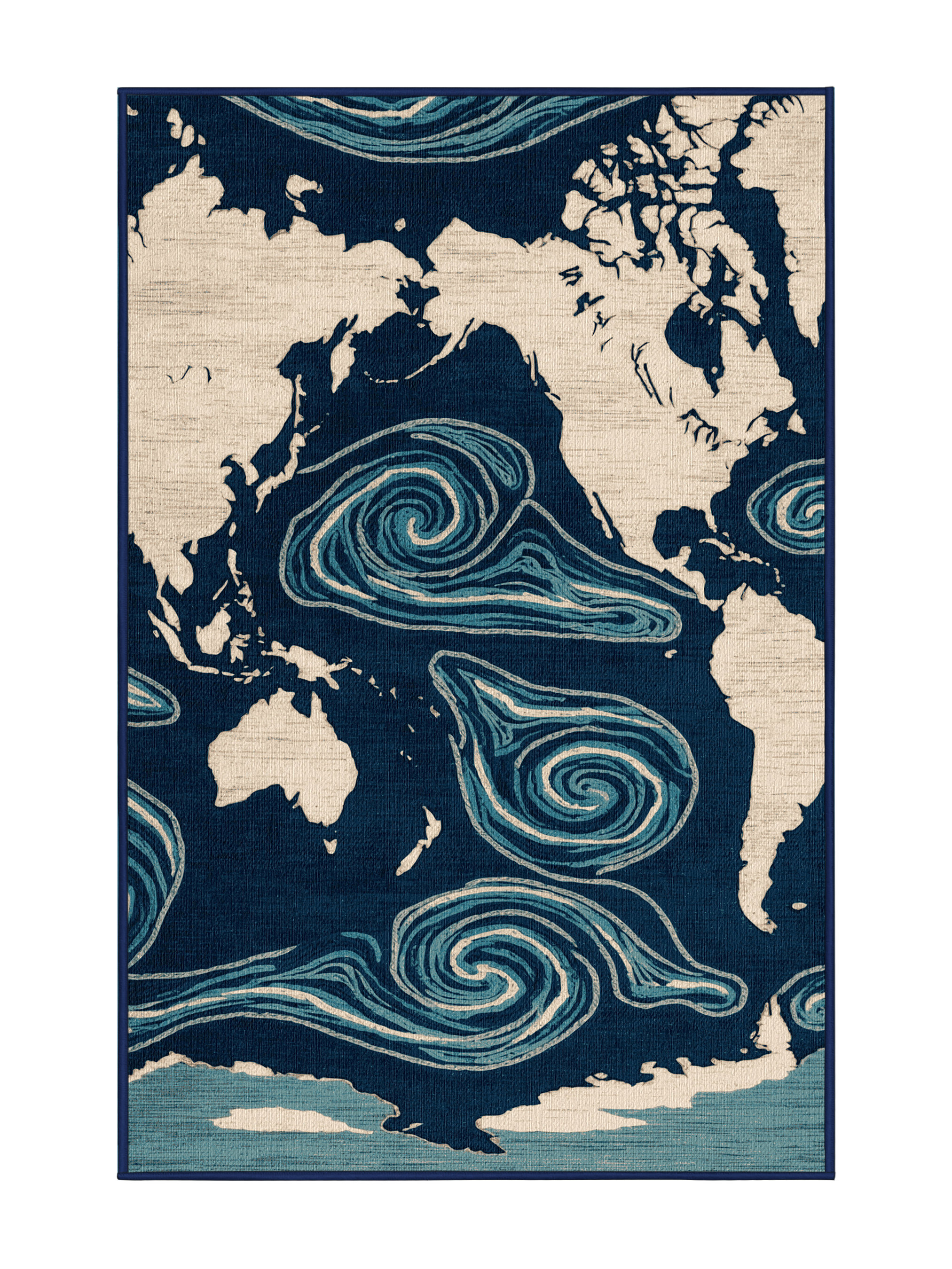 Rosecliff Heights Washable Ocean Current Map Coastal Area Rug | Wayfair