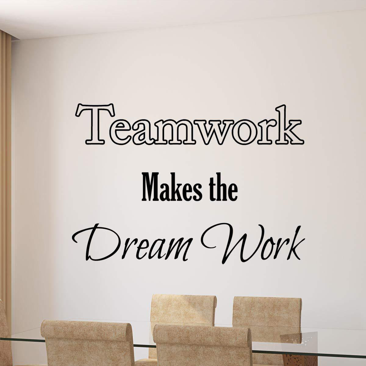 Latitude Run® Teamwork Makes the Dreamwork Vinyl Wall Decal & Reviews ...