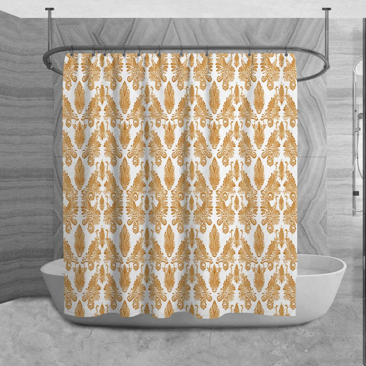 East Urban Home Tenile Damask Shower Curtain - Wayfair Canada