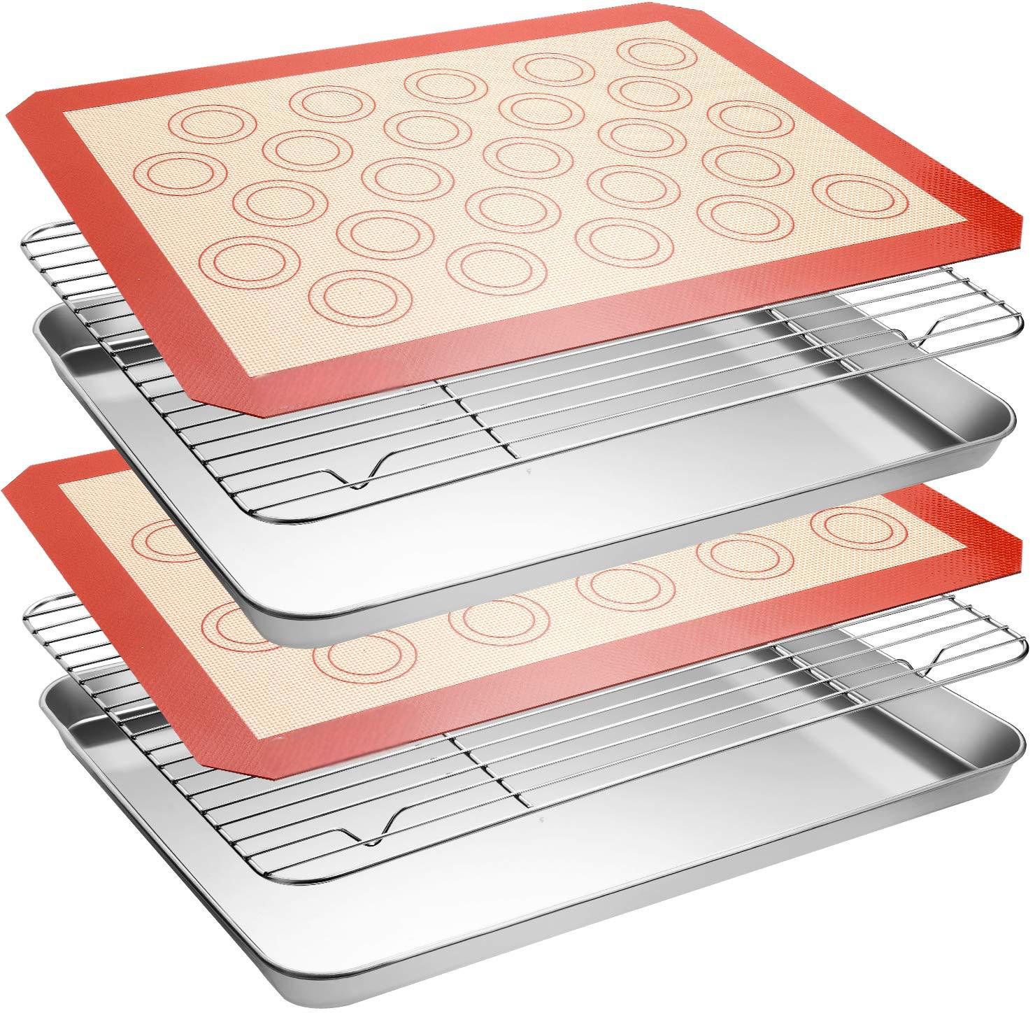 HENGANRUI Stainless Steel Baking Sheet Tray Cooling Rack With Silicone ...