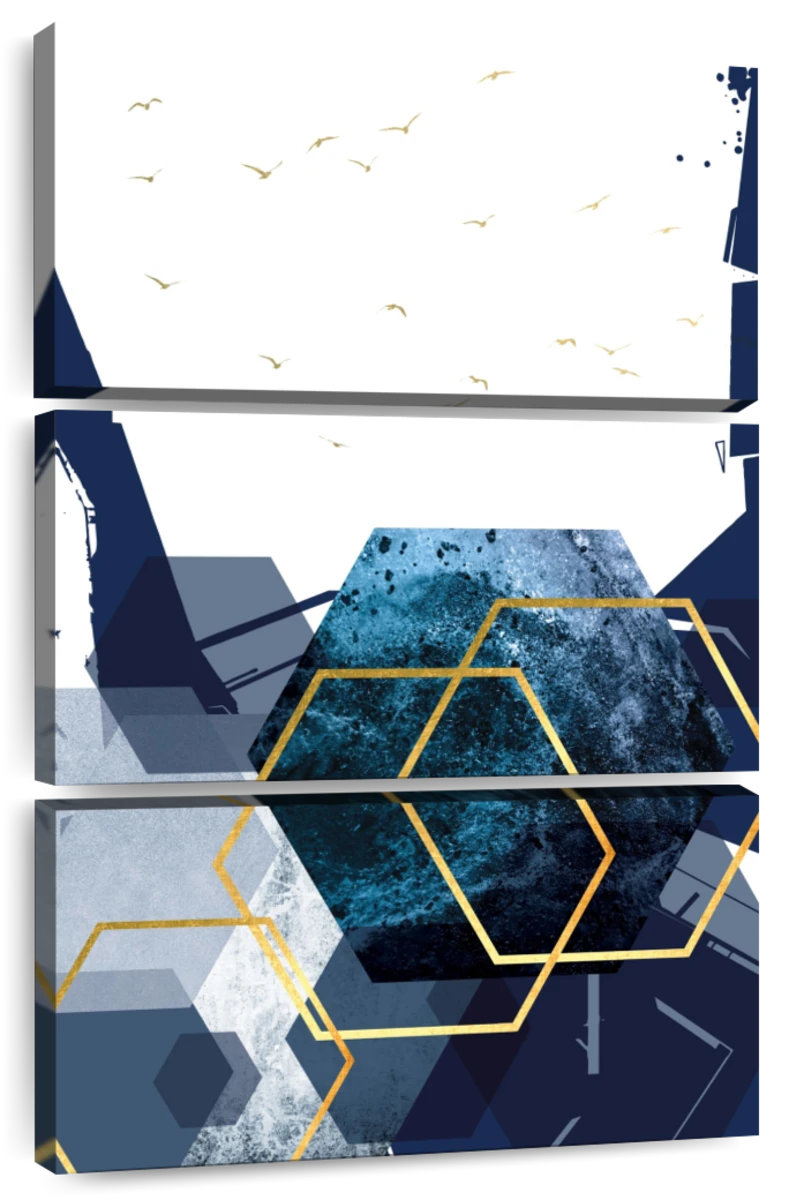 Wade Logan Avery Hexagon Landscape Gold II - Wayfair Canada