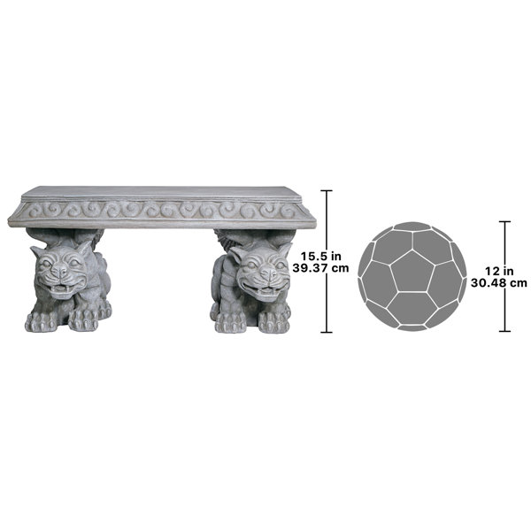 Design Toscano Gargoyle Resin Outdoor Bench & Reviews | Wayfair