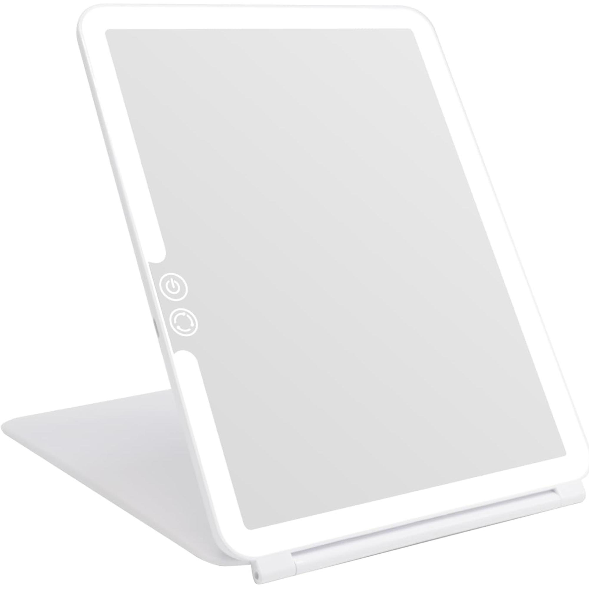 Wrought Studio™ Folding Lighted Makeup Mirror With 72 Leds 3 Colors ...