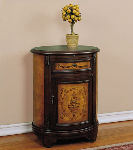 Powell Furniture Masterpiece Oval Hand-Painted Chairside Cabinet | Wayfair