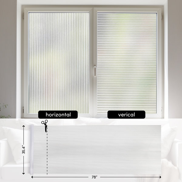 Symple Stuff 3D Reeded Frosted Decorative Window Decal & Reviews | Wayfair