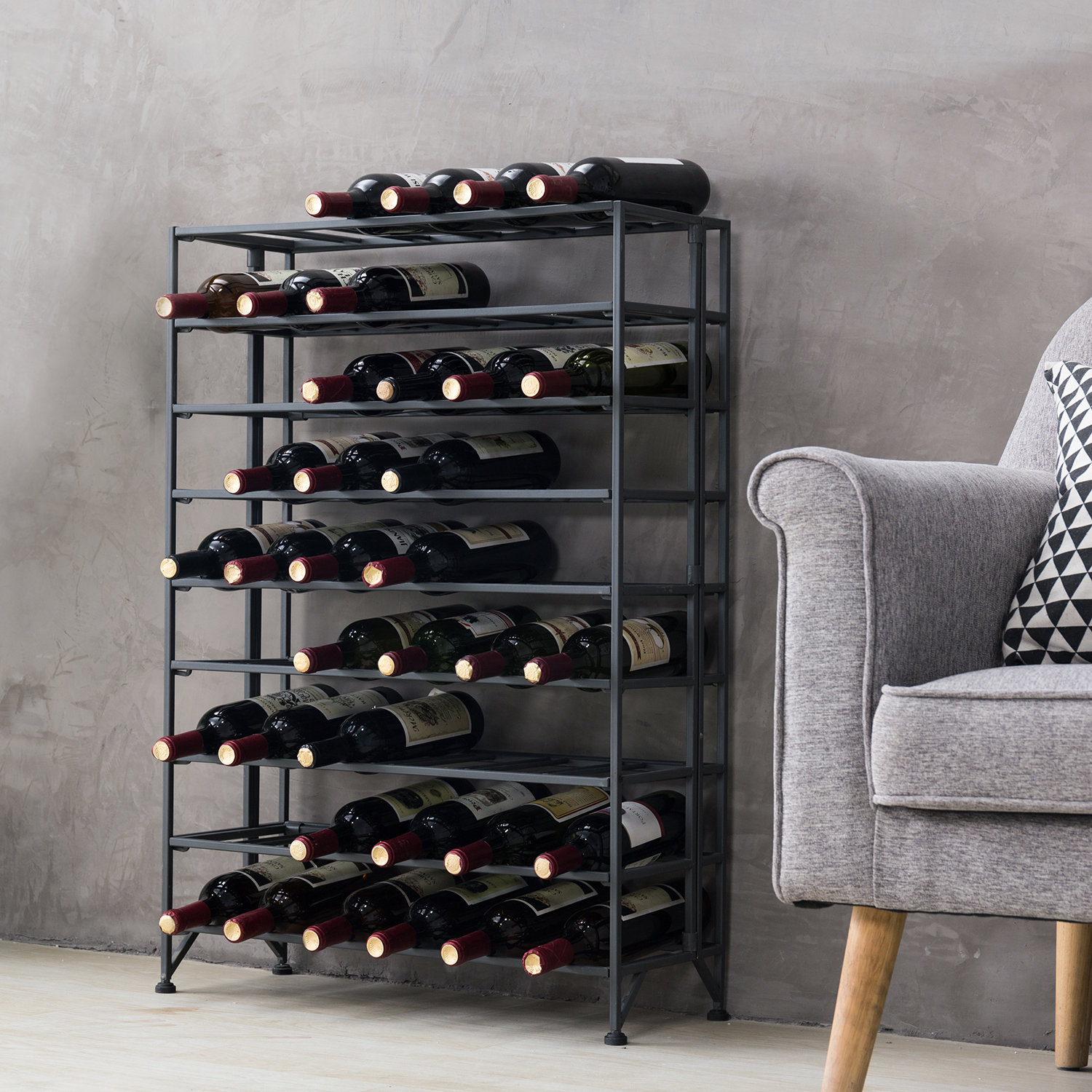 Rebrilliant 54 Bottle Floor Wine Bottle Rack & Reviews - Wayfair Canada