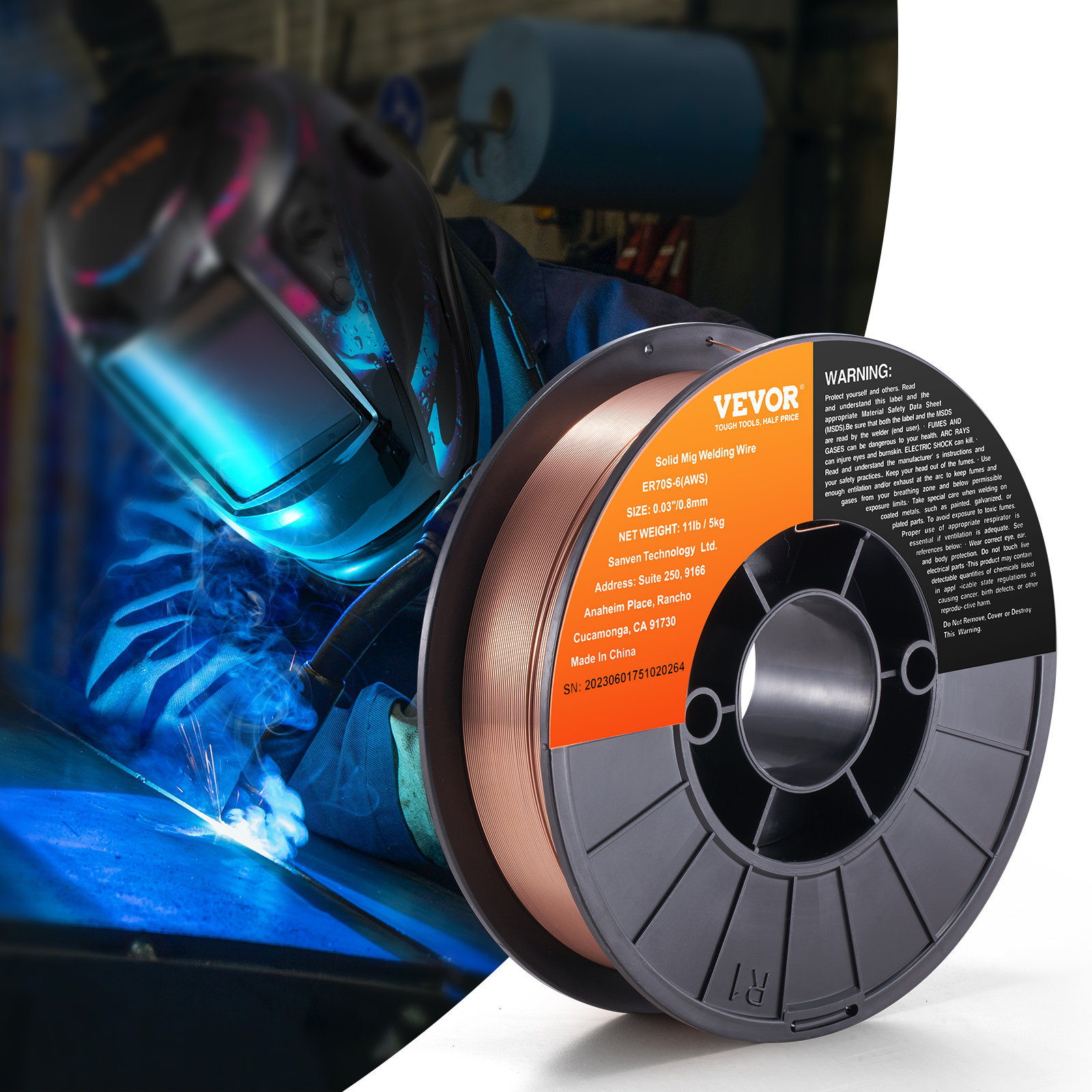 VEVOR Solid MIG Welding Wire ER70S-6 0.03-inch 11LBS - Wayfair Canada