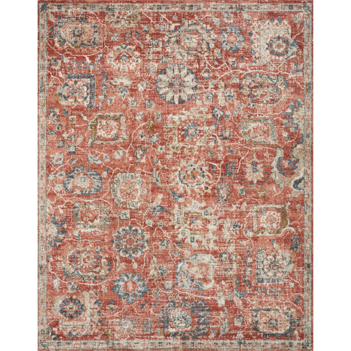 Bungalow Rose Limaville Floral Rug & Reviews | Wayfair